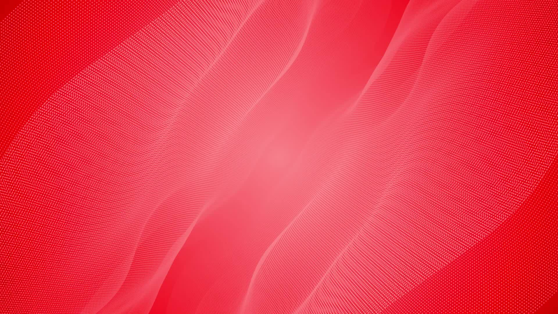 Red Color Hi Tech Particles Slowly Moving In Cyberspace Forming