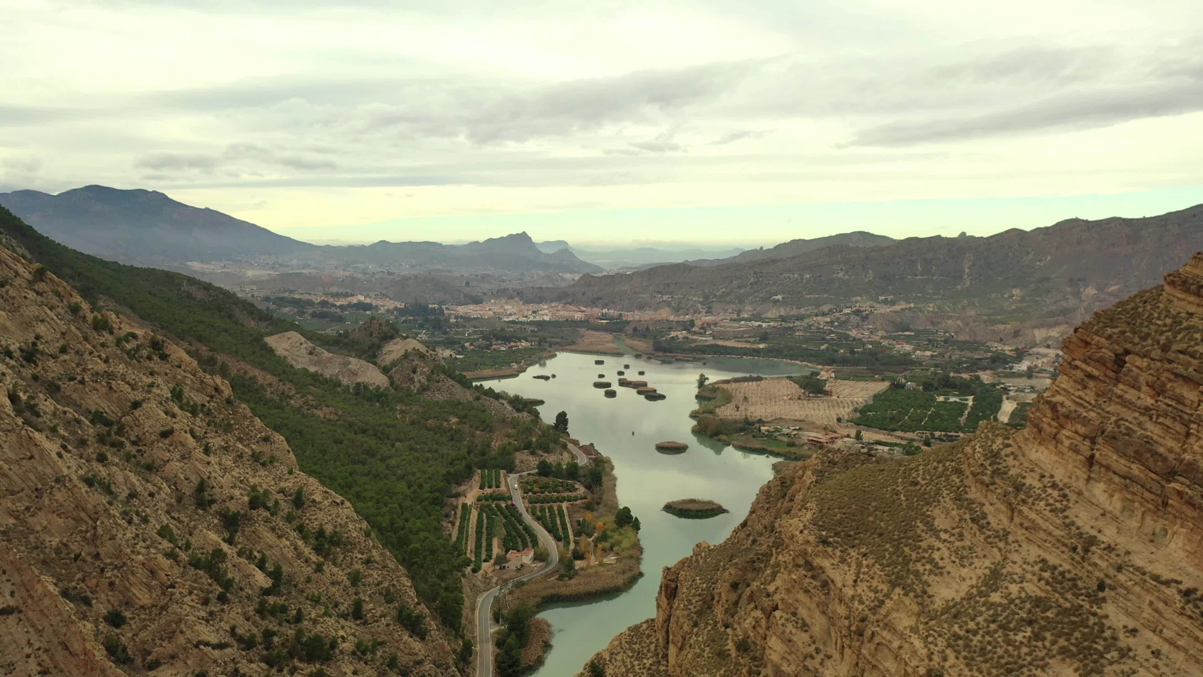 Aerial view of Ojos reservoir, also called Azud of Ojos in Blanco ... Aerial view of Ojos reservoir, also called Azud of Ojos in Blanco ...