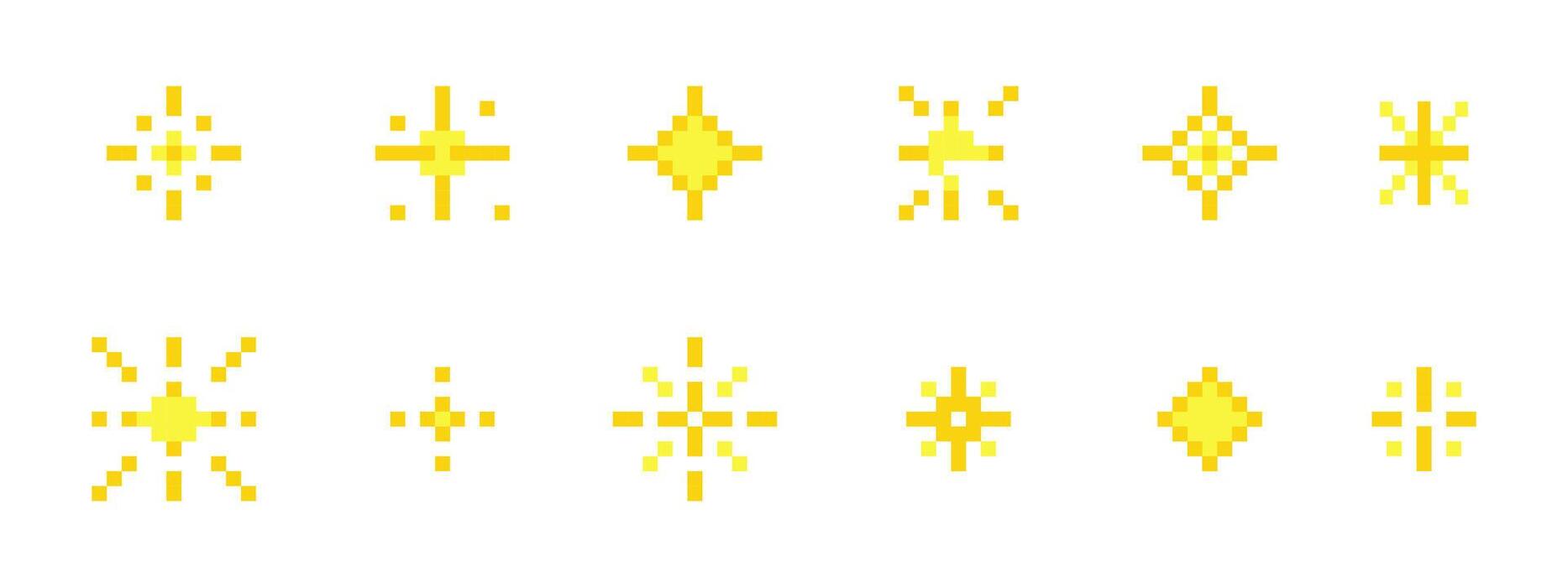 Pixel Sparkle Vector Art, Icons, and Graphics for Free Download