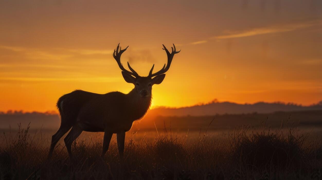 Deer Sunset Stock Photos, Images and Backgrounds for Free Download