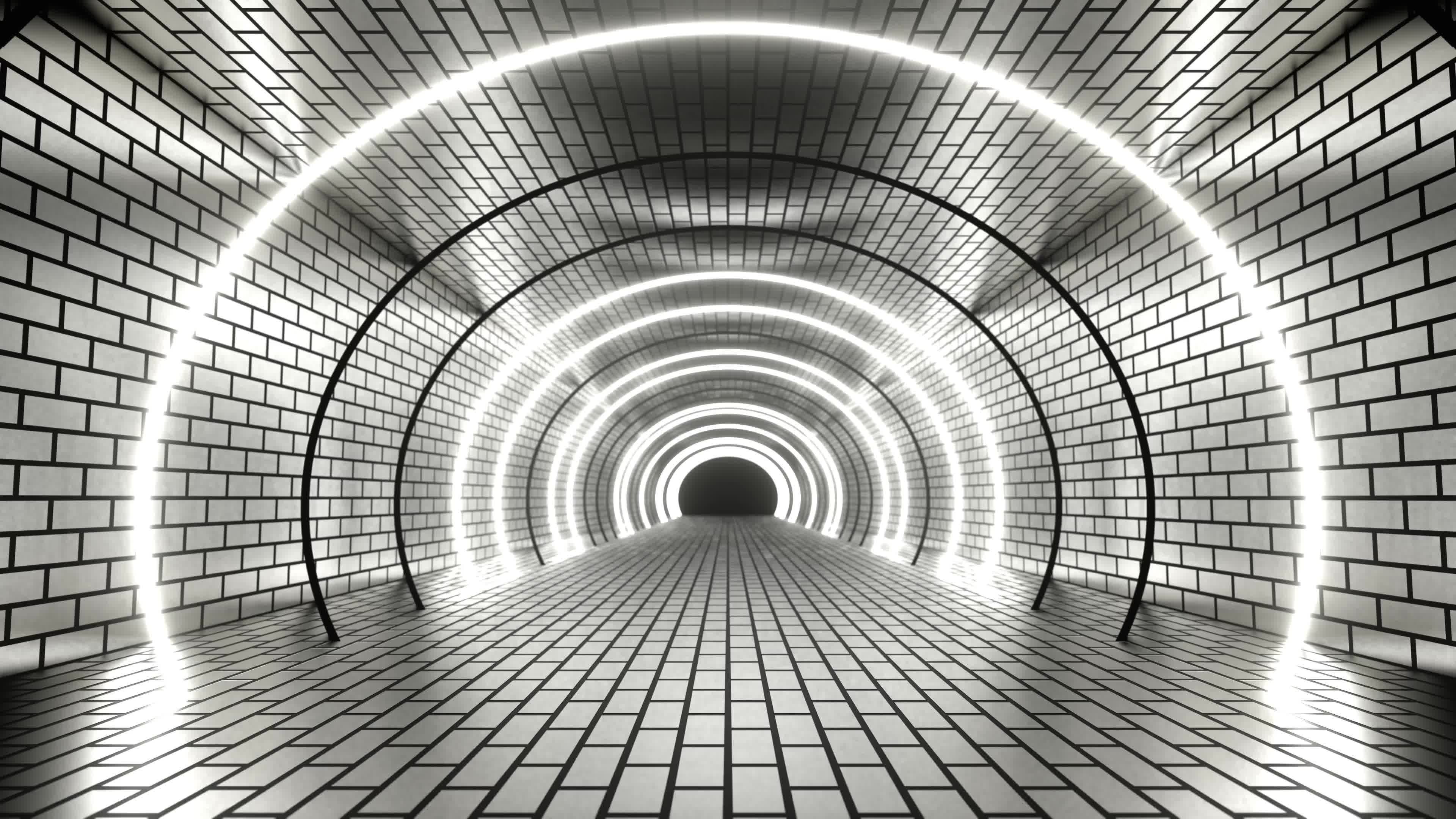 White Neon Strobe Brick Tunnel Background Vj Loop In 4k 48868565 Stock Video At Vecteezy