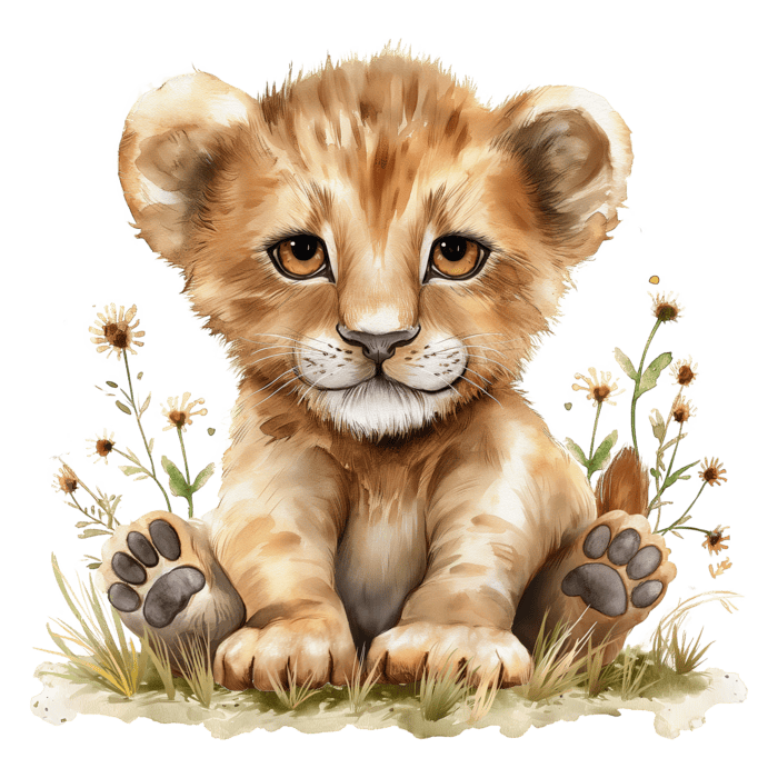 Baby Safari Animals PNGs for Free Download