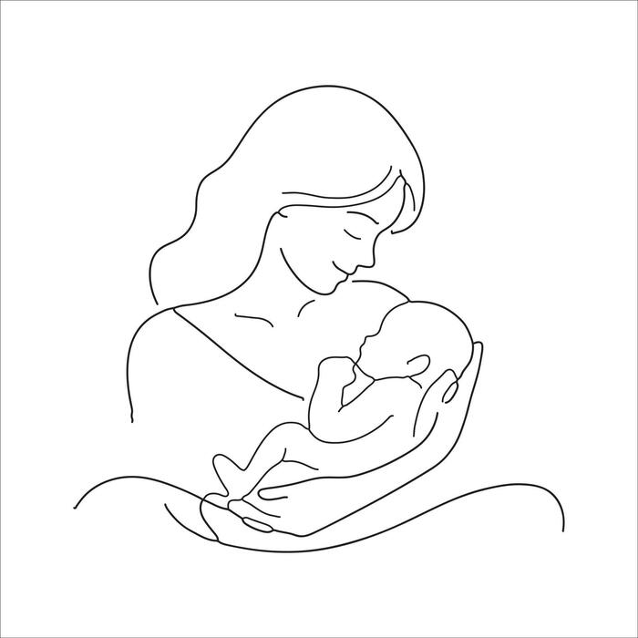 Mother And Baby Line Art Vector Art, Icons, and Graphics for Free Download