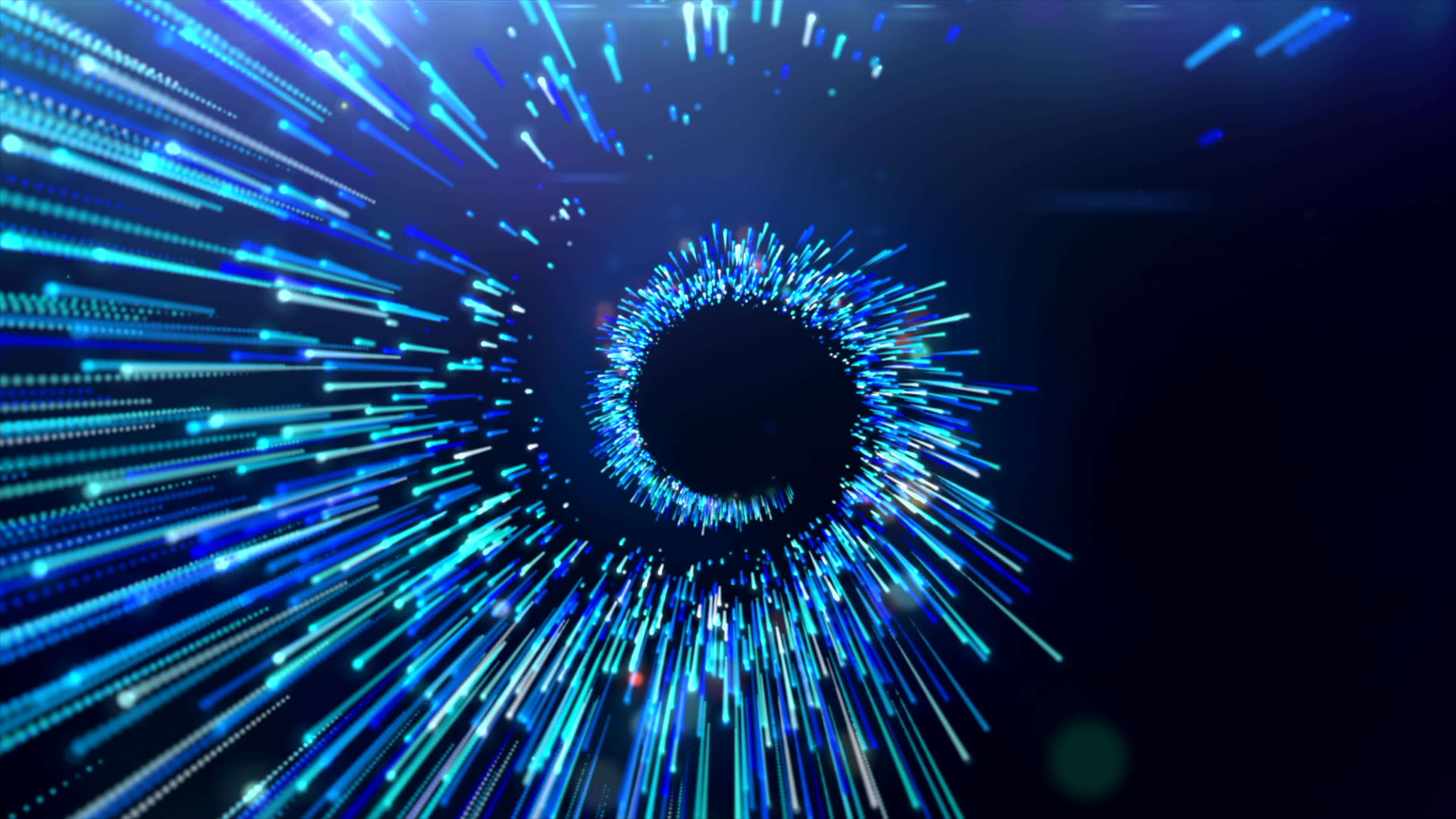 Spiral movement of particles, smooth spiral movement. Motion. Abstract ...