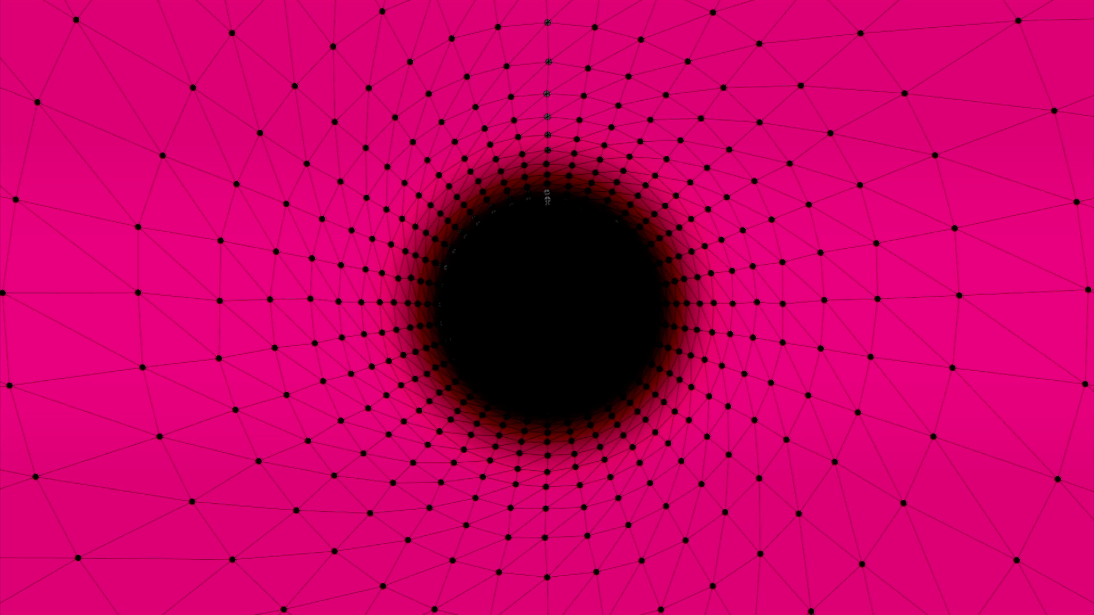 Abstract Animated Plexus Tunnel Background Motion Connected Lines And Dots Creating Round
