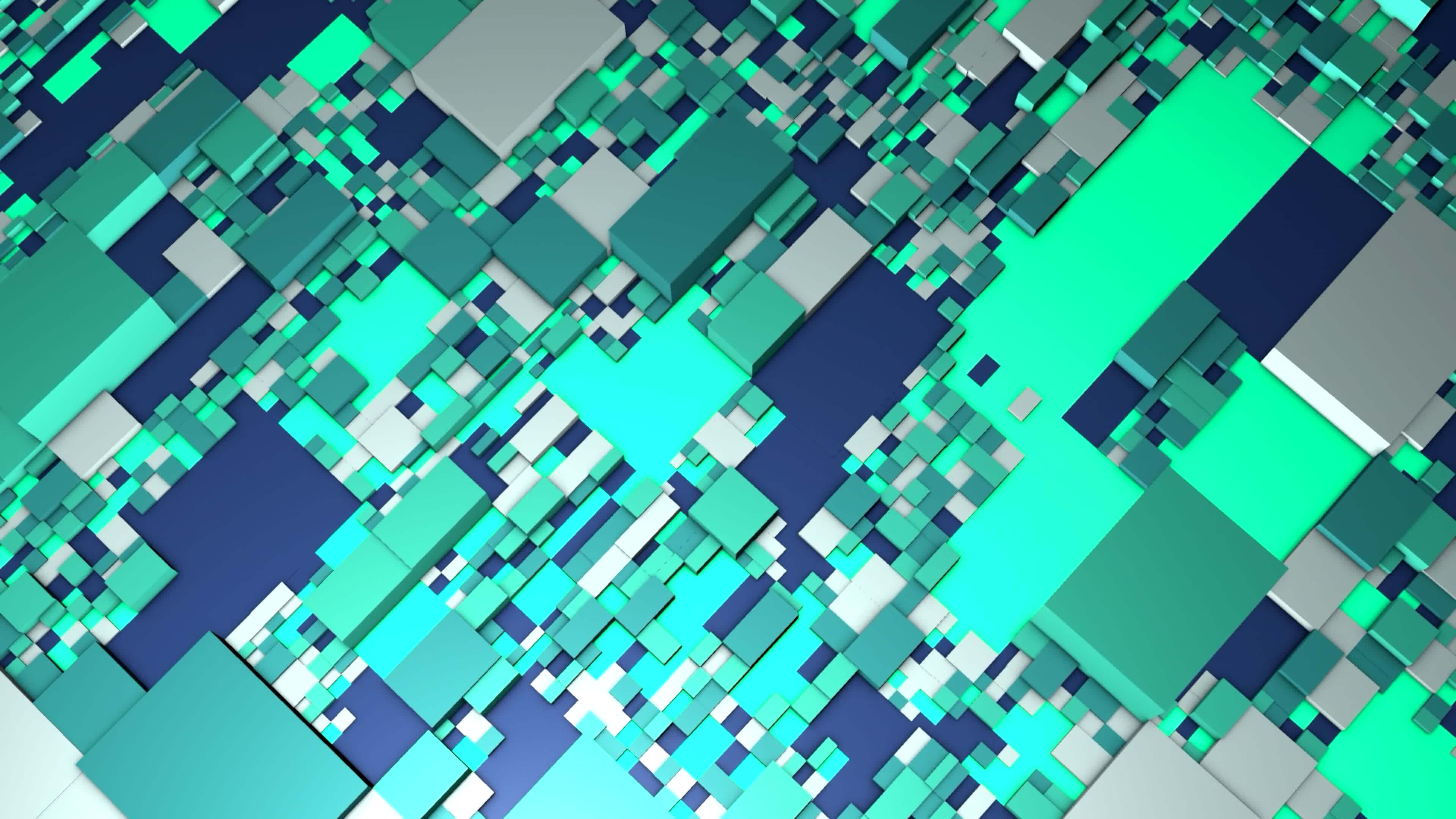 Background Of Abstract Cubic Shapes Motion Technological Background