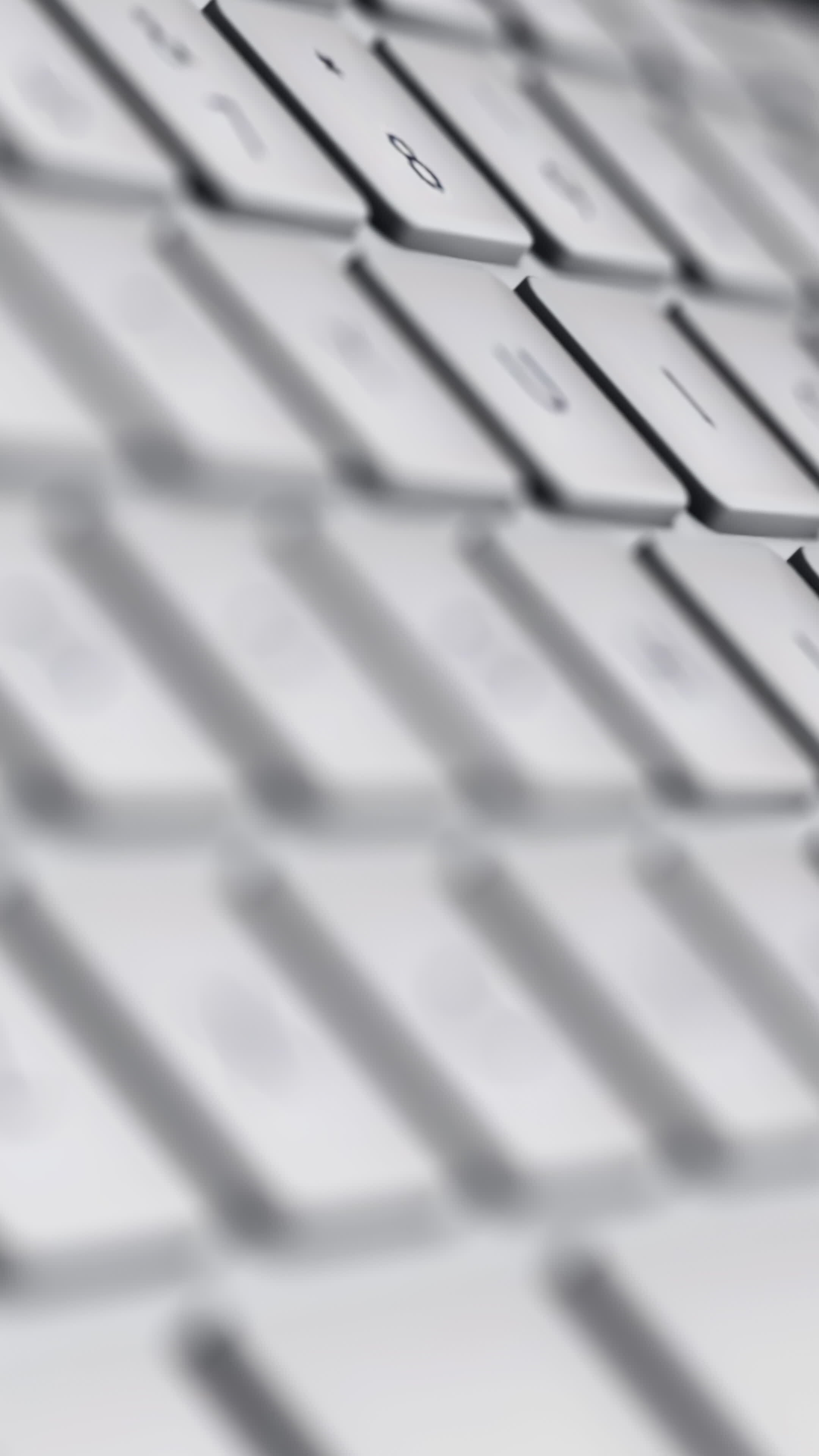 Close Up Animation Of White Buttons Of Keyboard Computer Keyboard 6699