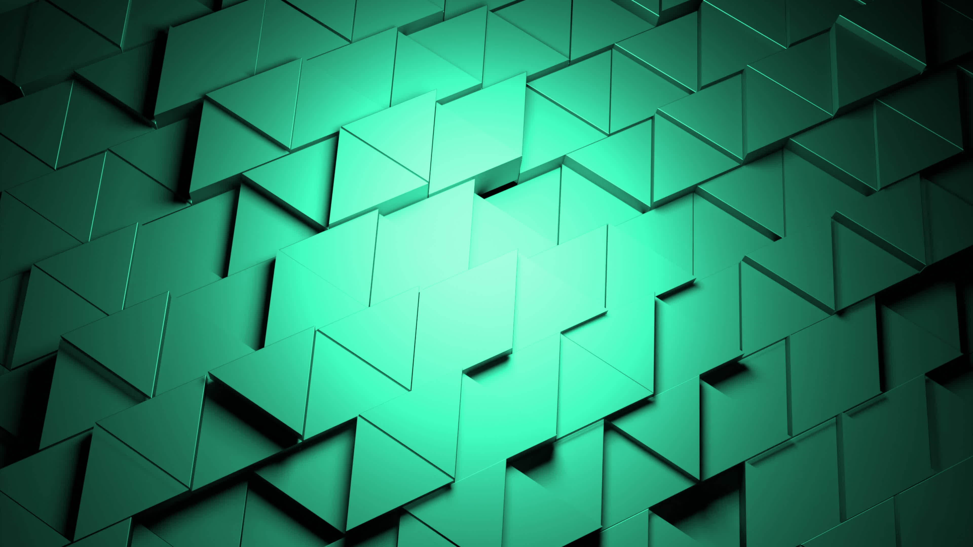 Abstract triangular tile pattern animation. Design. Wall of small 3D ...