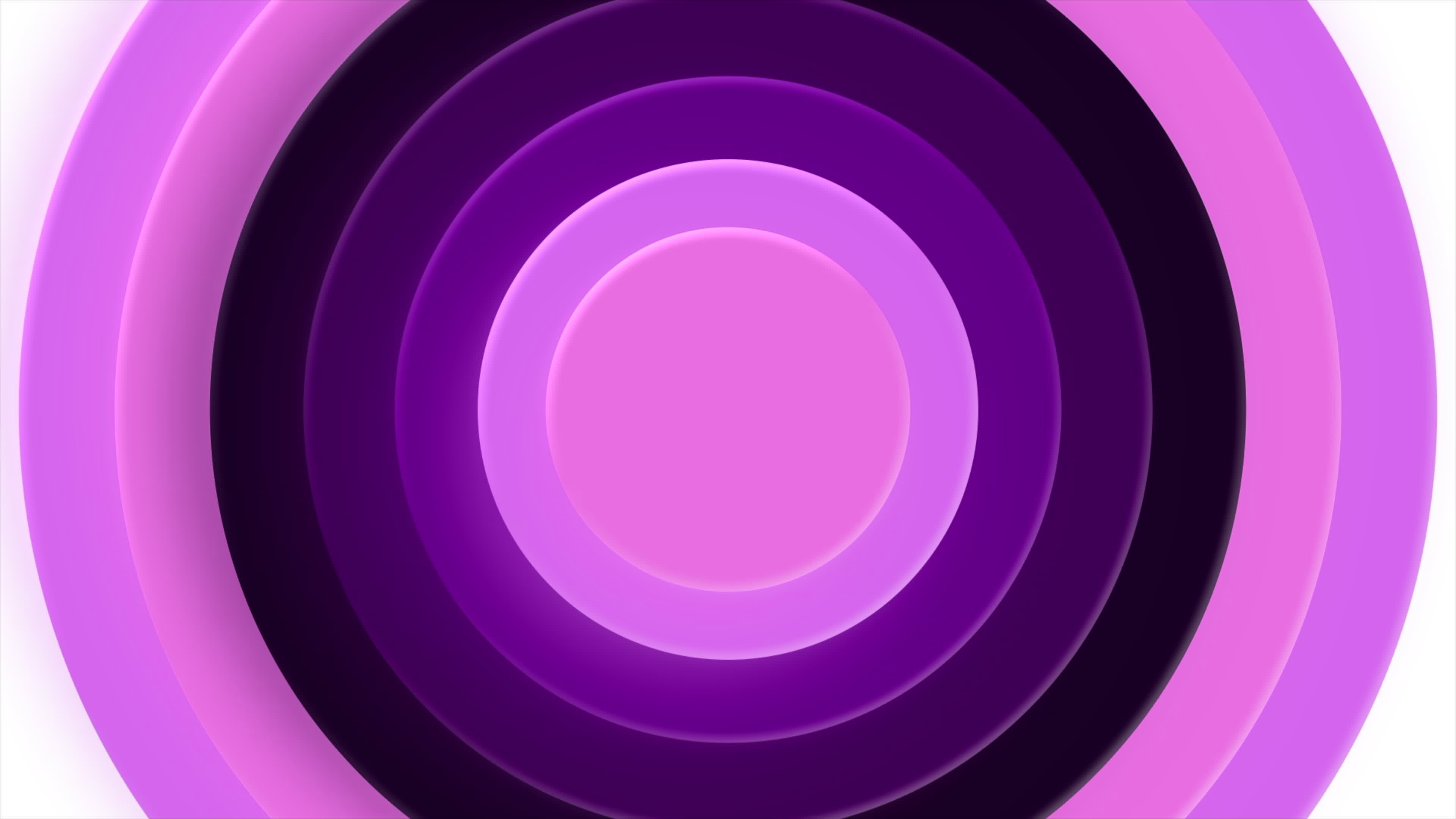 Orange and purple background. Motion.Circles of the same color of different shades dance and ...