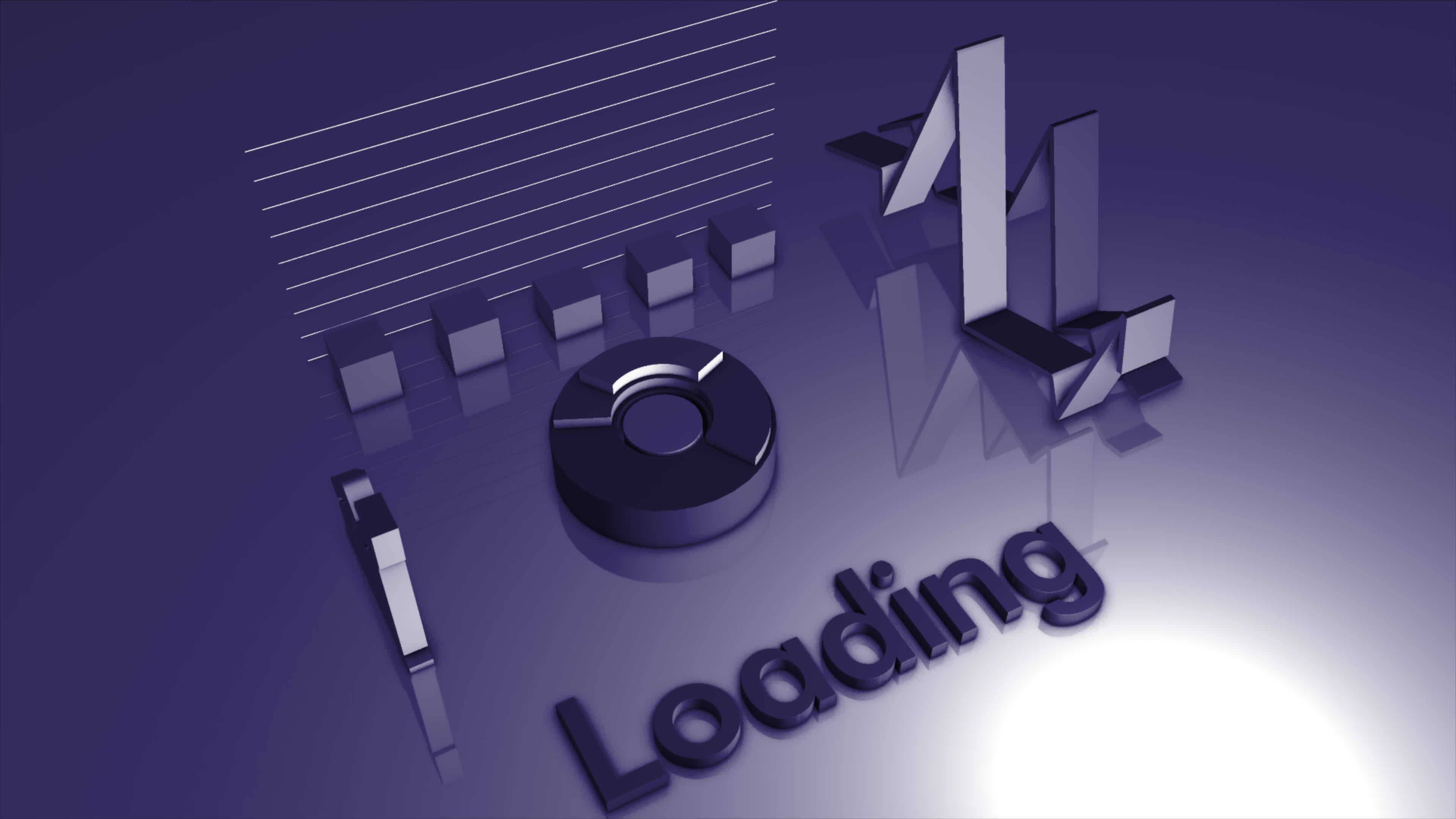 Moving 3d animation with loading model. Motion. Futuristic 3d model of loading process. Diagram ...