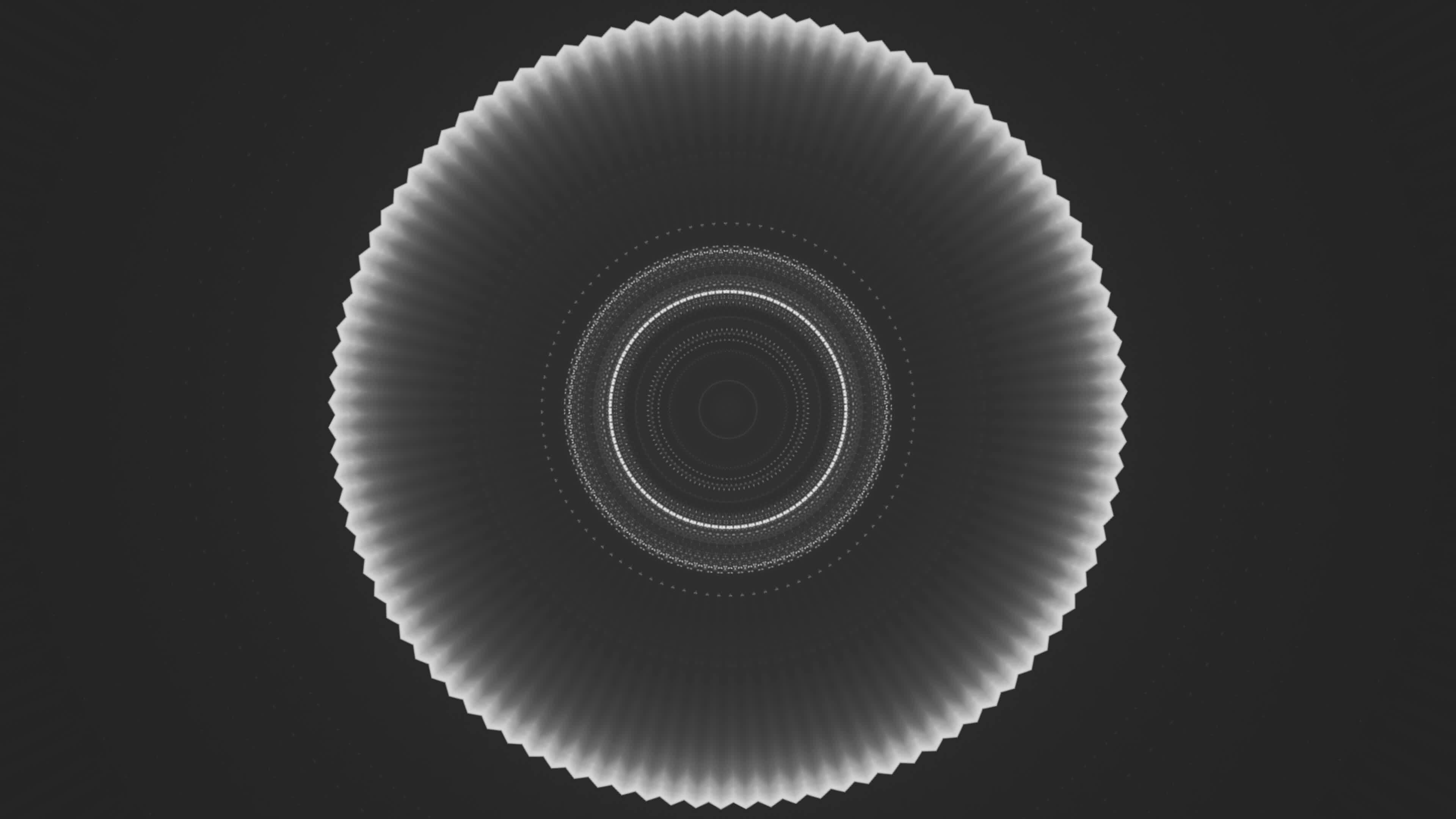 Flashing rings in musical rhythm. Motion. Centralized circles blink and move to beat of music ...