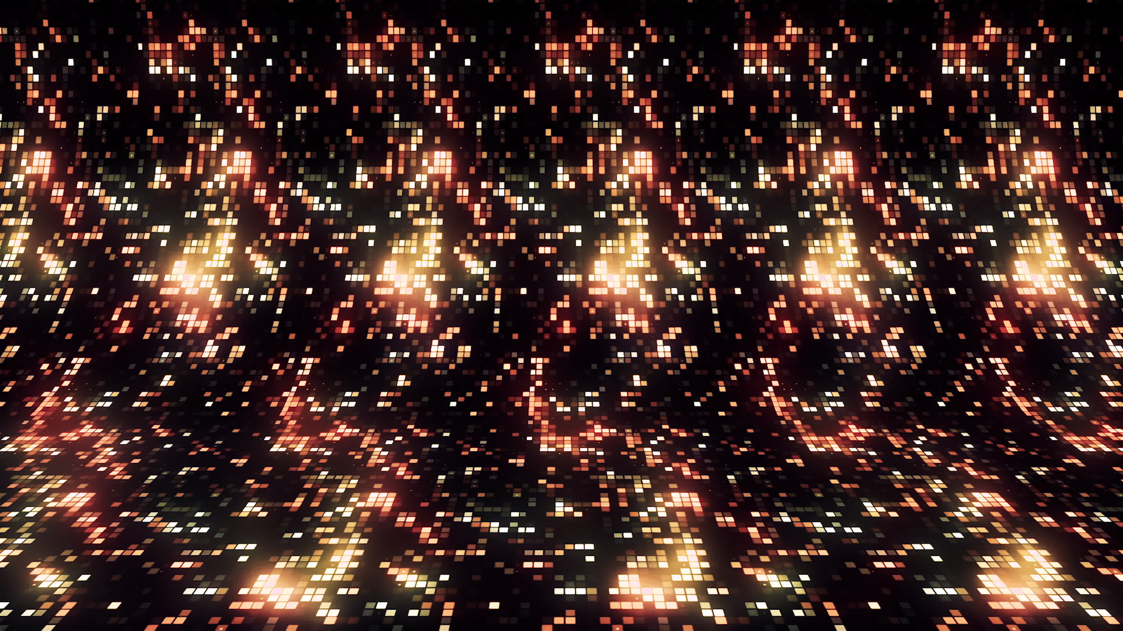 Bright background with curve and twinkling squares. Motion. Spatial ...