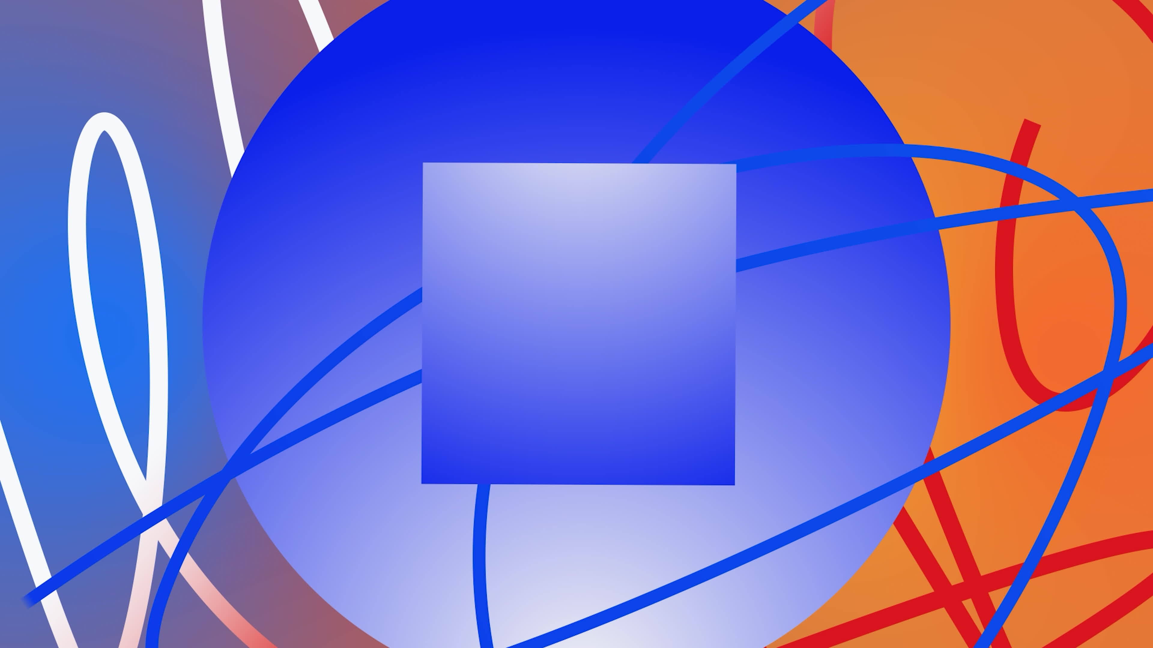 Colorful animation with moving curves and geometric shapes. Motion ...