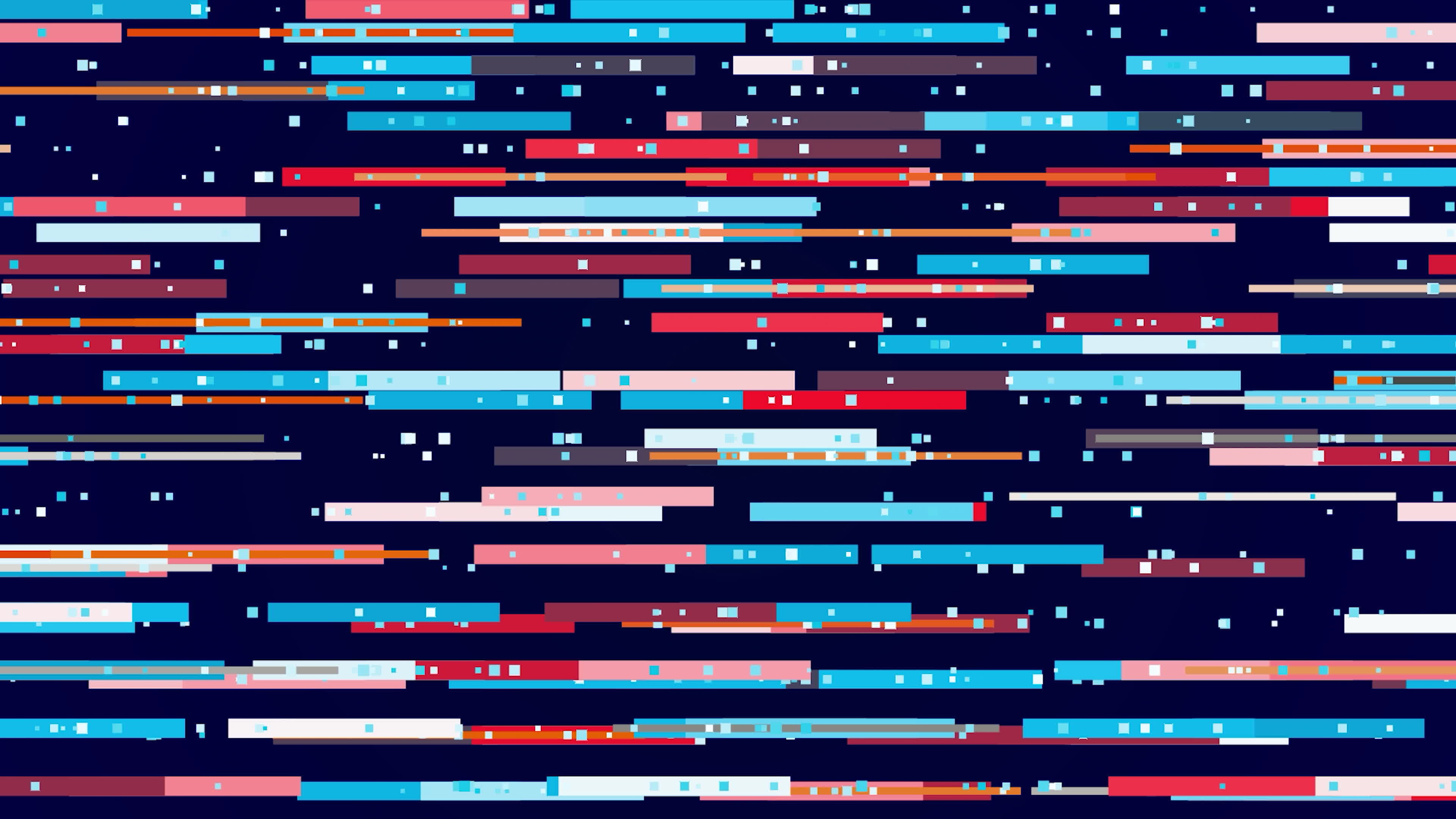 Horizontal Parallel Graphic Lines Moving From Side To Side On A Dark Blue Background Motion