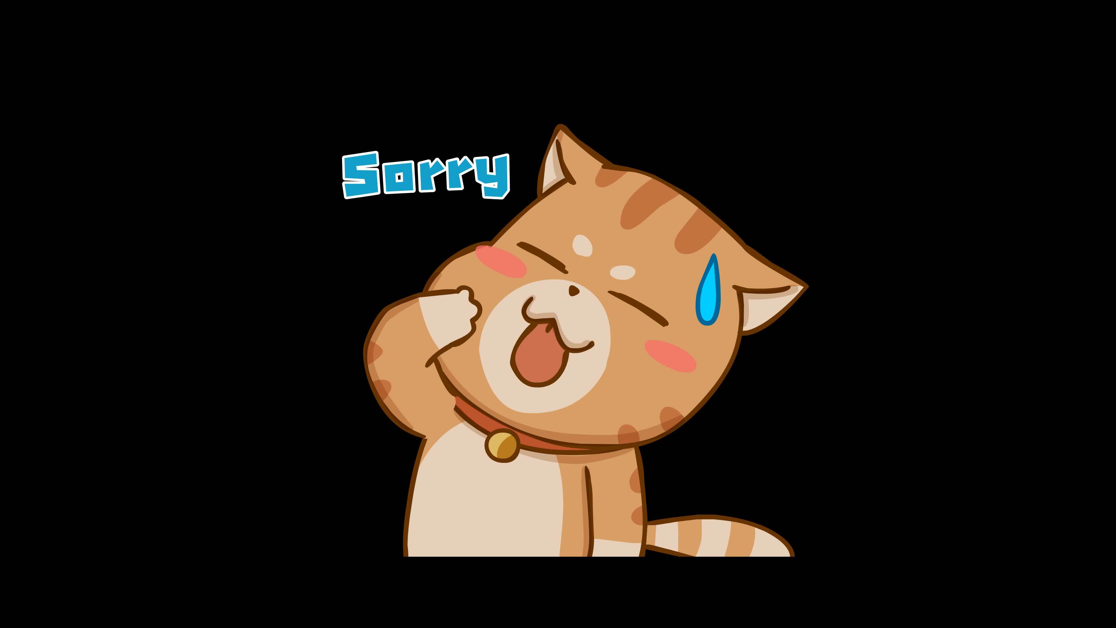 Apologetic Animated Cat Transparent Background - Sorry, My Mistake ... Apologetic Animated Cat Transparent Background - Sorry, My Mistake ...