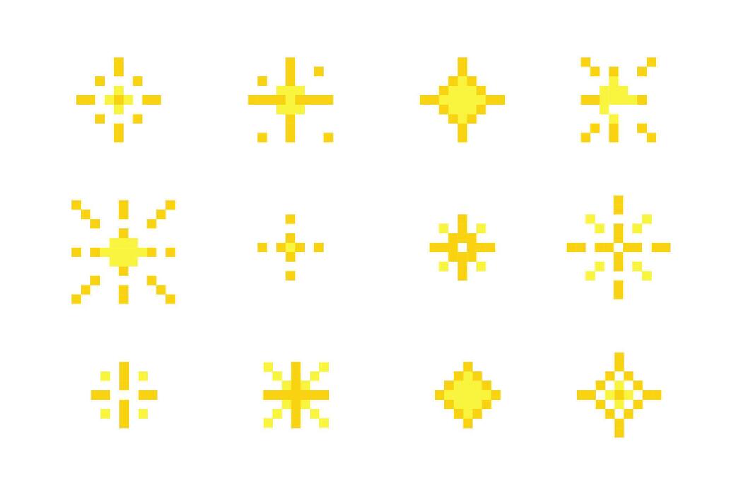 Pixel Sparkle Vector Art, Icons, and Graphics for Free Download