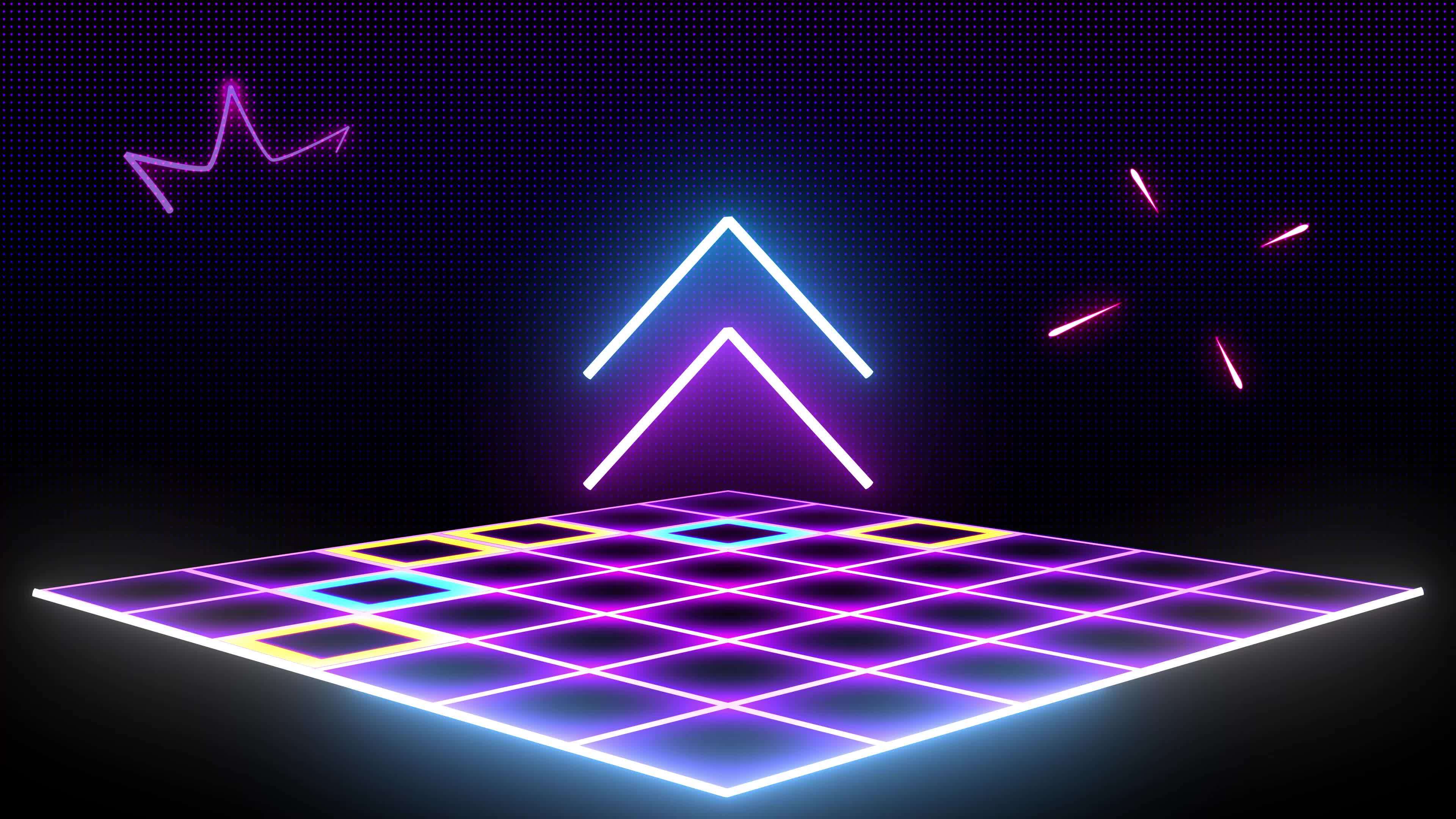 Retro style 80s-90s futuristic grid wireframe backdrop. Digital landscape neon dance style retro ...