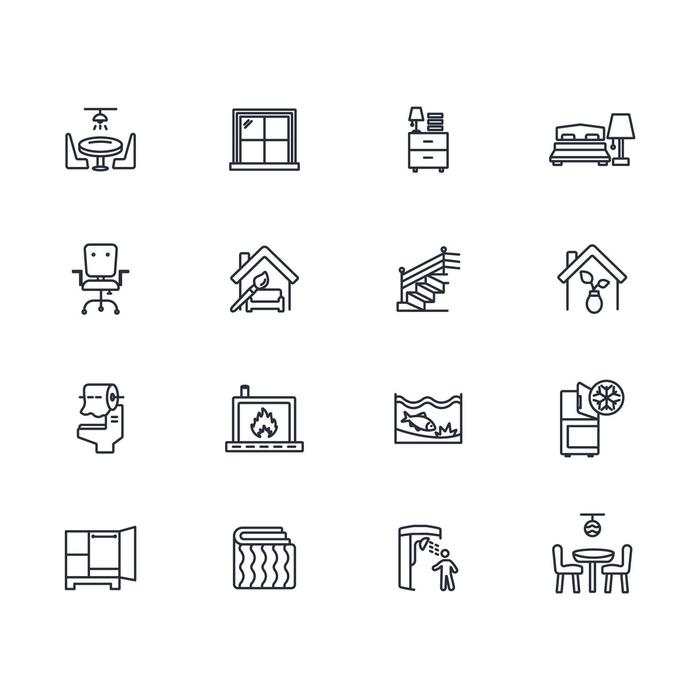 Interior Design Icons Vector Art, Icons, and Graphics for Free Download