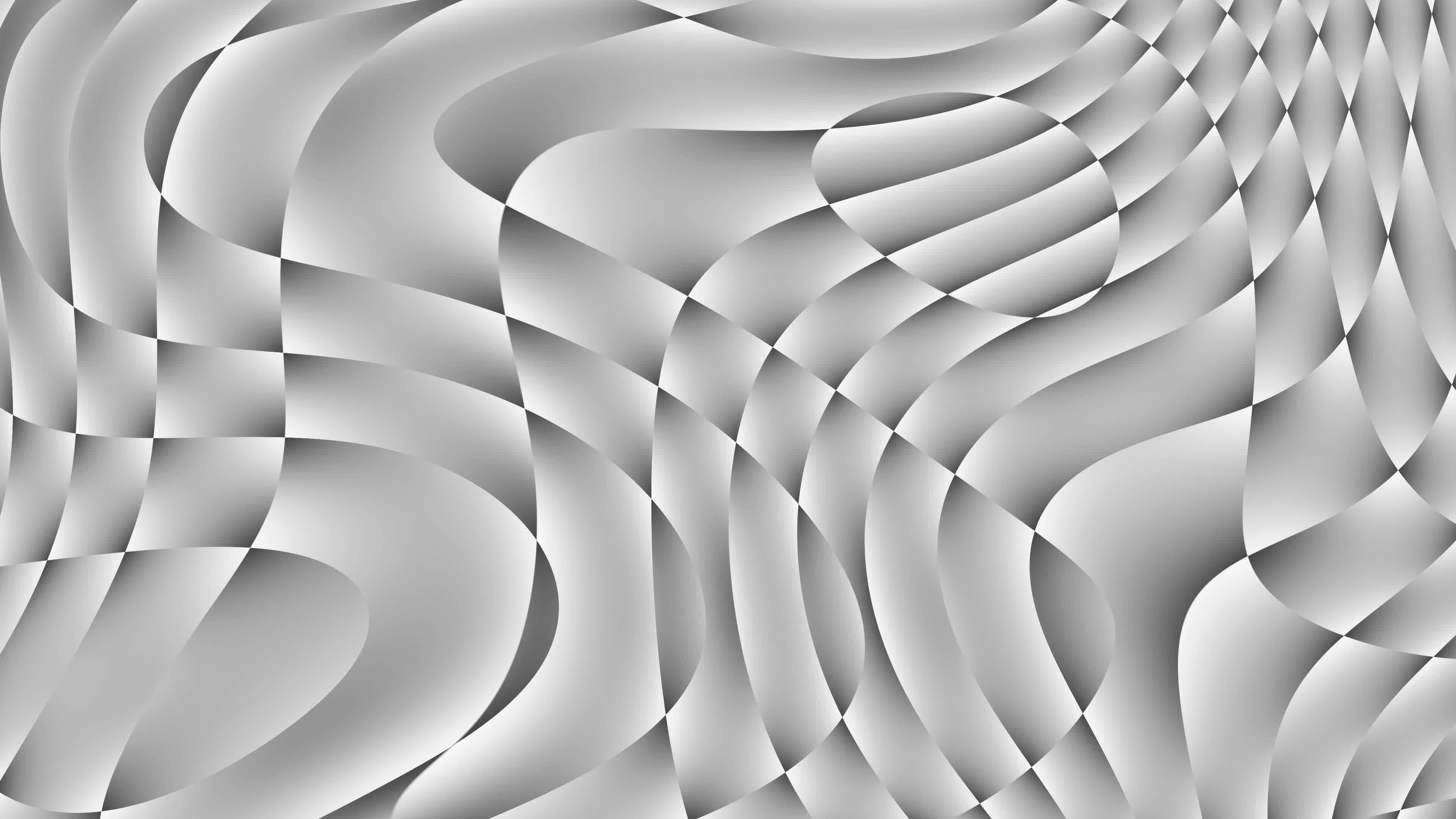 Seamless Abstract Monochromatic Design Loop Featuring Flowing Wavy Lines That Create A Sense Of