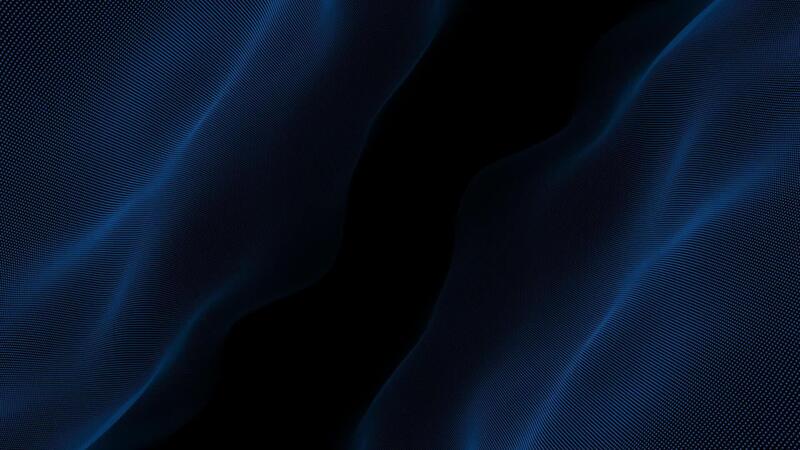 Royal Blue Color Hi Tech Particles Slowly Moving In Cyberspace Forming Loop Able Wave Pattern On