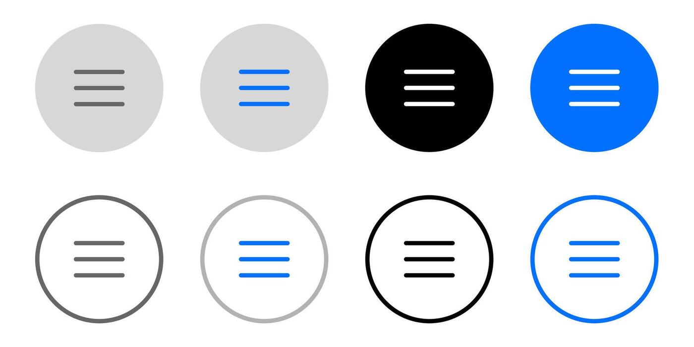 Hamburger Menu Icon Concept Vector Art, Icons, and Graphics for Free ...