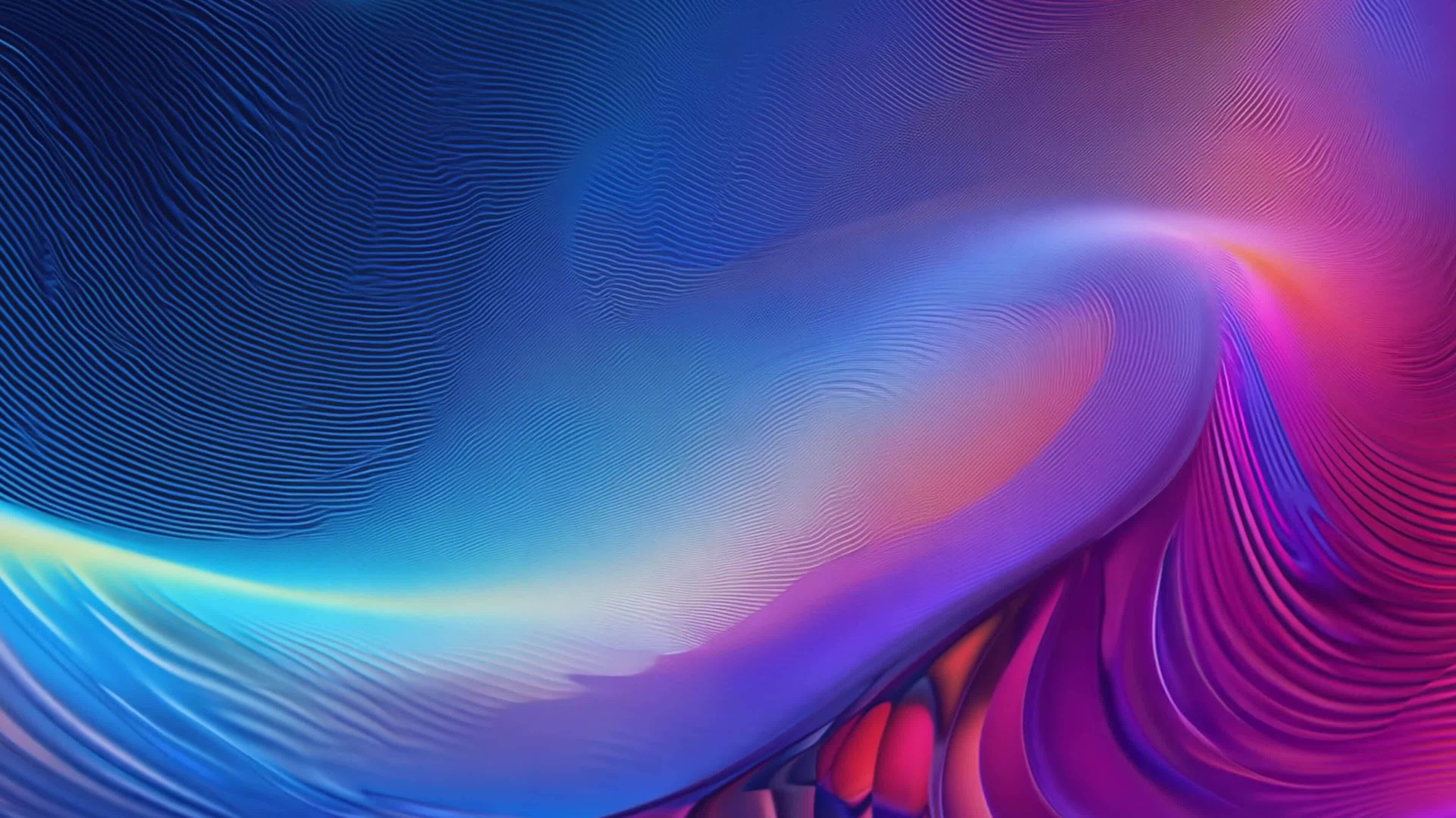 Abstract Colorful Waves Undulate Creating A Hypnotic Visual Dance