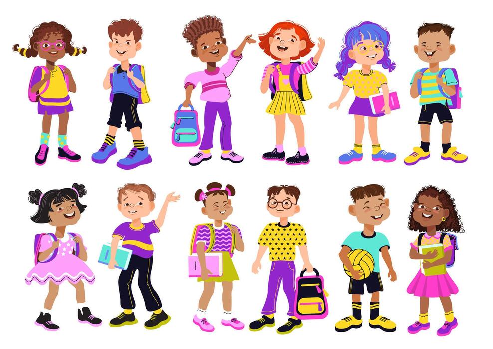 School Kids Clipart Vector Art, Icons, and Graphics for Free Download
