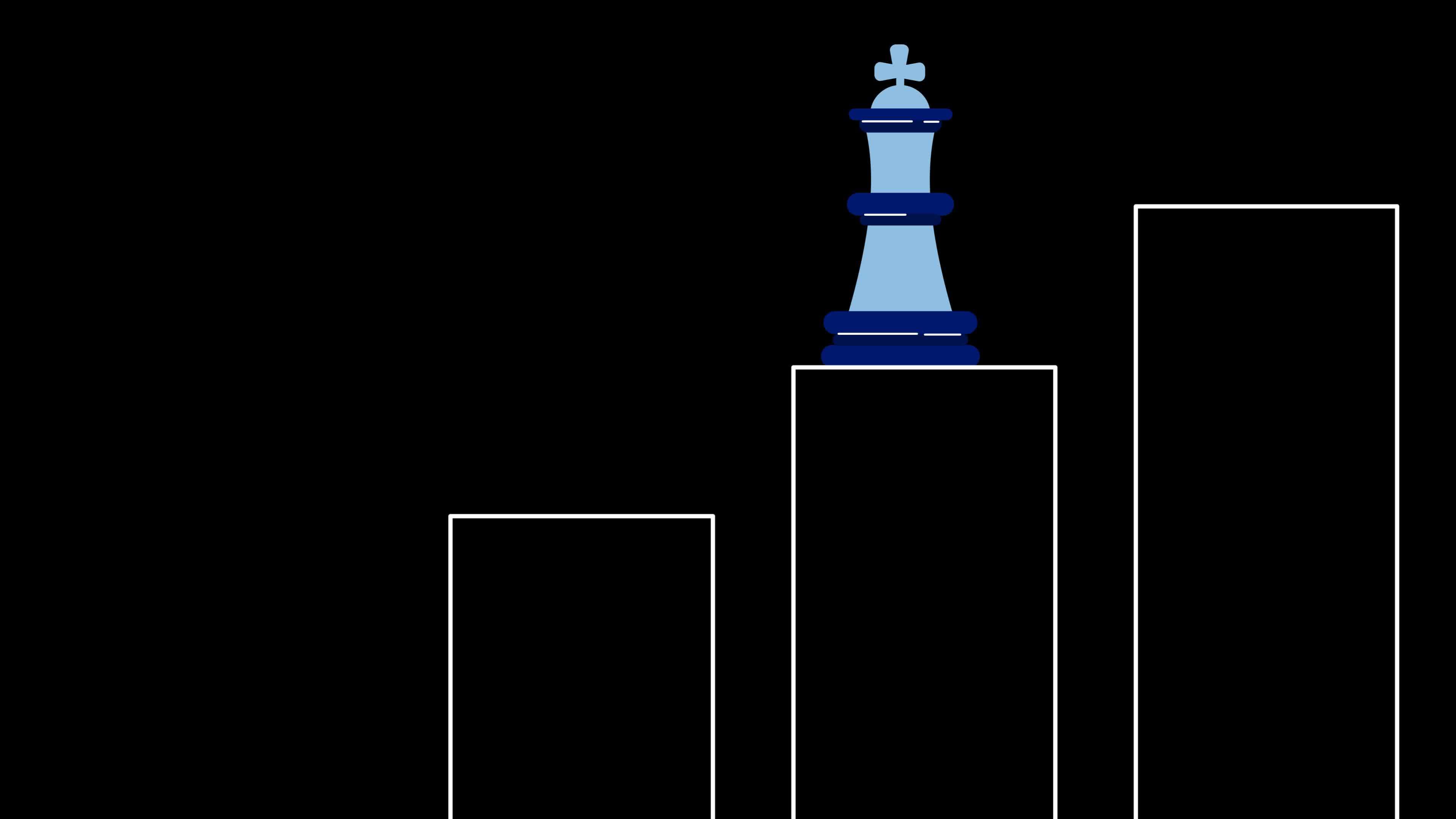 Chess pieces climb a bar graph, illustrating strategies for achieving ... Chess pieces climb a bar graph, illustrating strategies for achieving ...