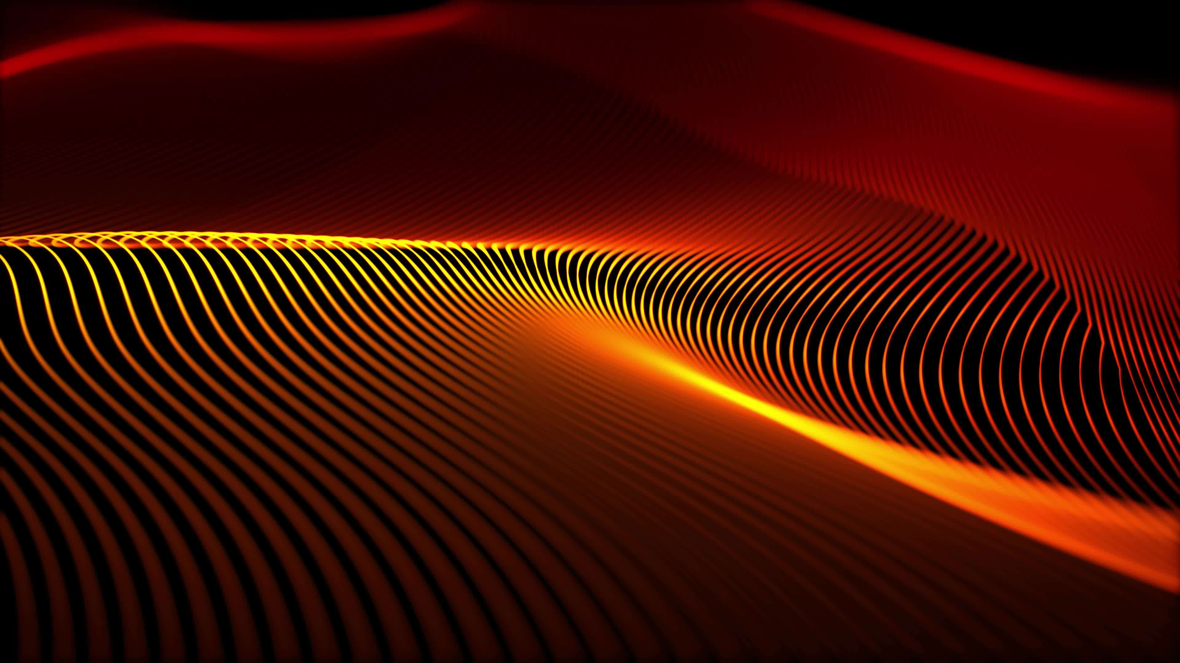Seamless Loop Background With Red Orange Lines Pattern Floating In The