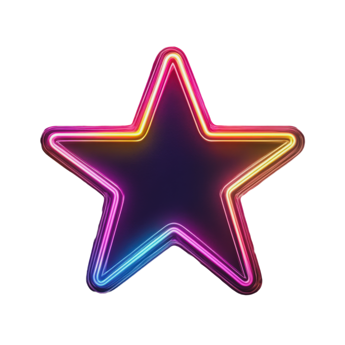Neon Star PNGs for Free Download