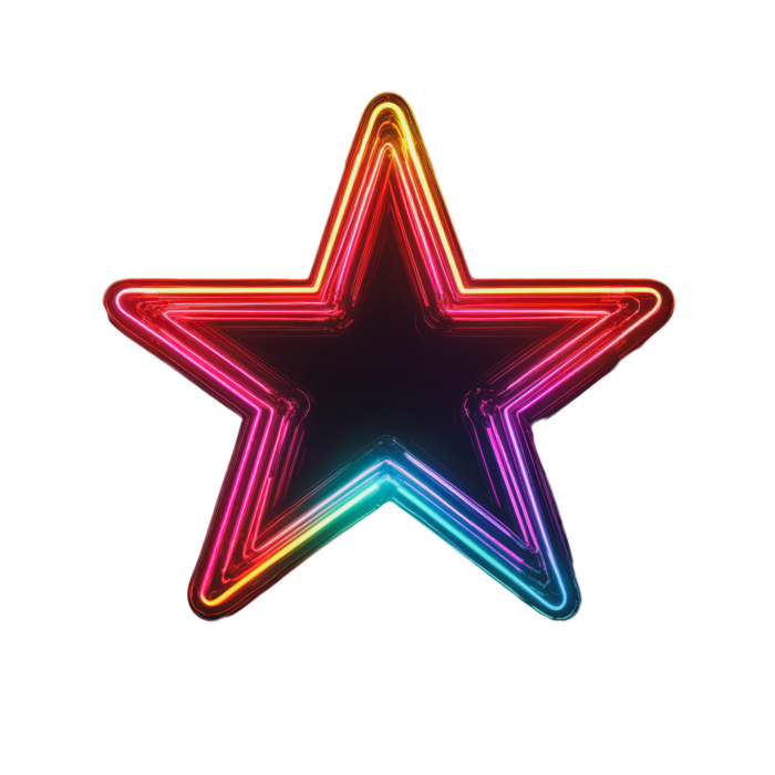 Neon Star PNGs for Free Download