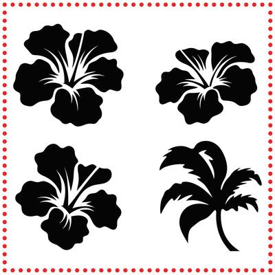 Tropical Flower Silhouette Vector Art, Icons, and Graphics for Free ...