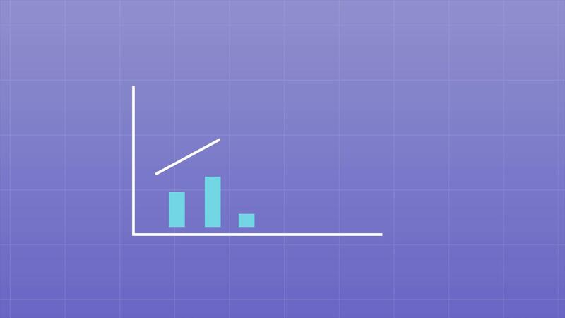 Animated Statistics graph concept. Full length animation illustration ...