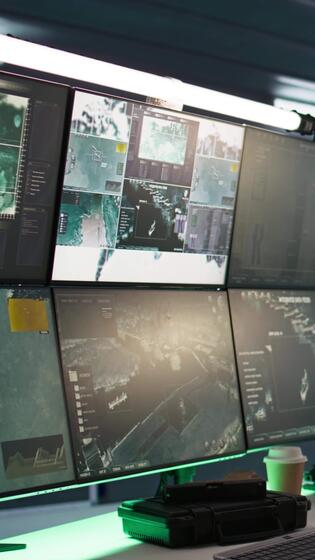 Vertical Empty army command post used for operating missile defense ...