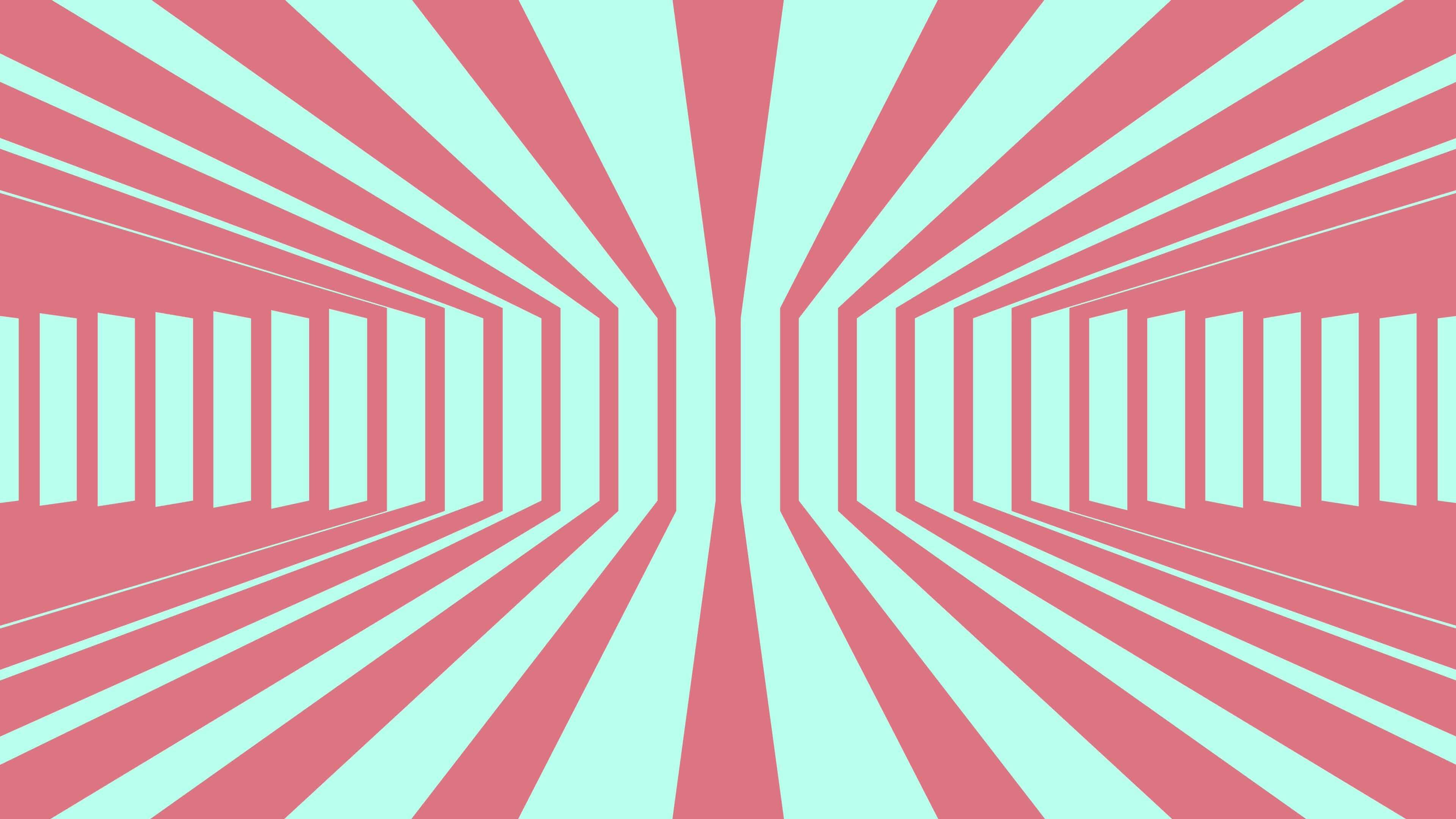Bicolor loop background with 3d parallax look . Colorful minimalist ...
