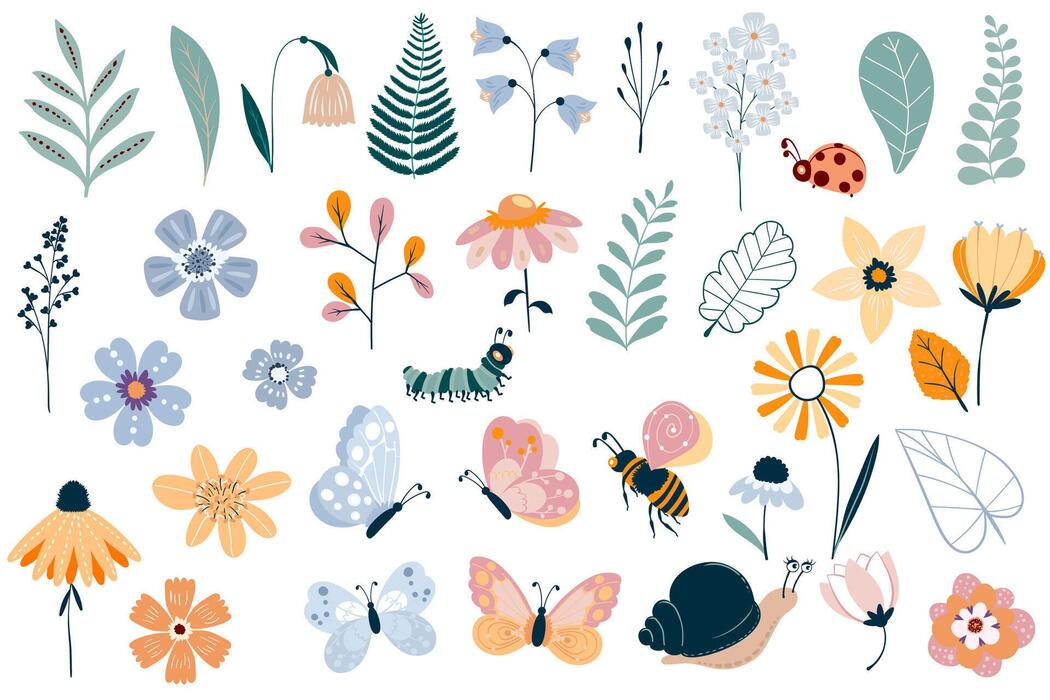 Spring Flowers Vector Art, Icons, and Graphics for Free Download