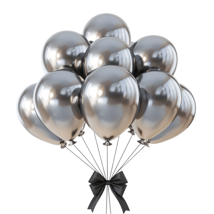 Silver Balloon PNGs for Free Download