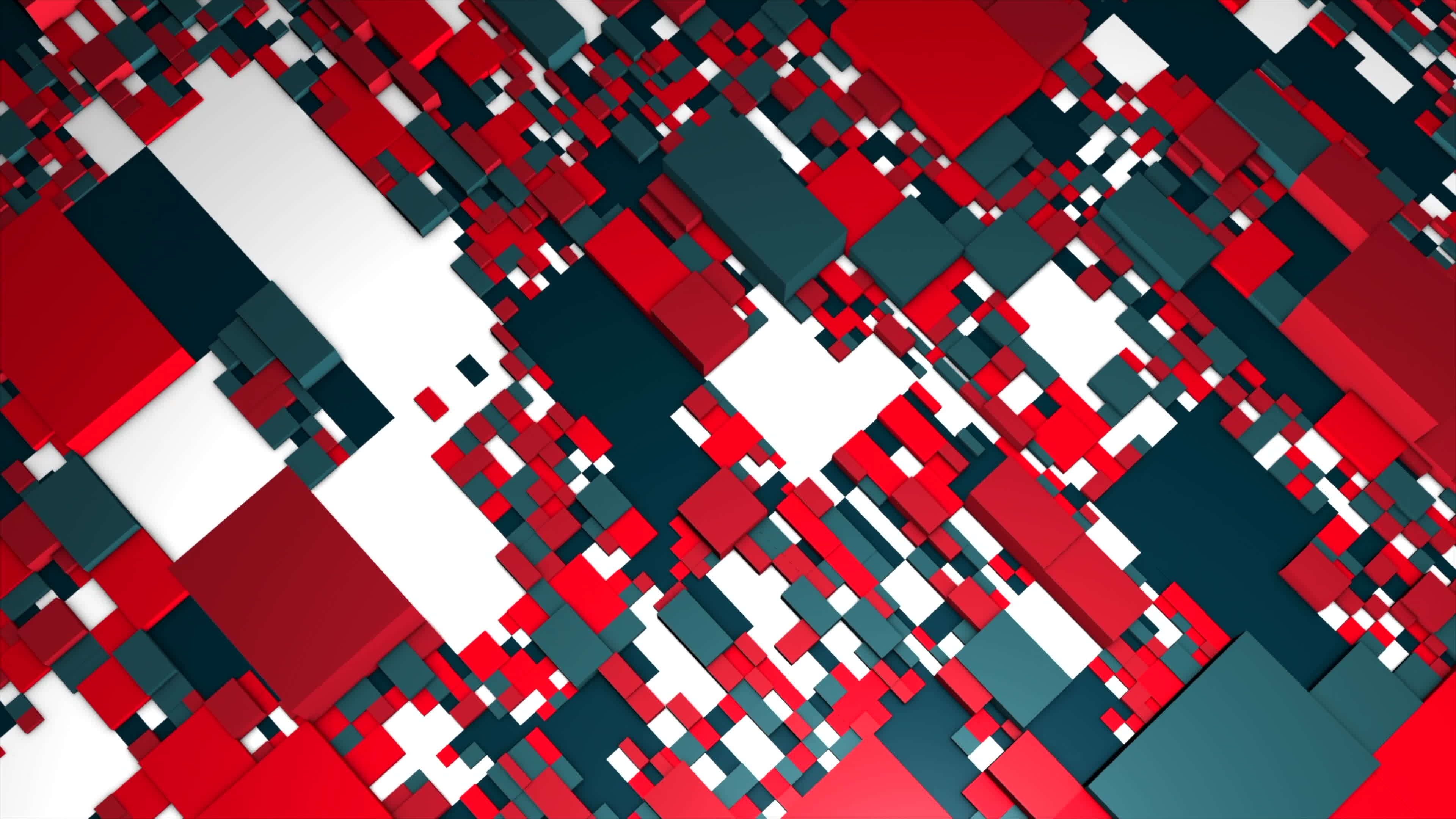 Background Of Abstract Cubic Shapes Motion Technological Background