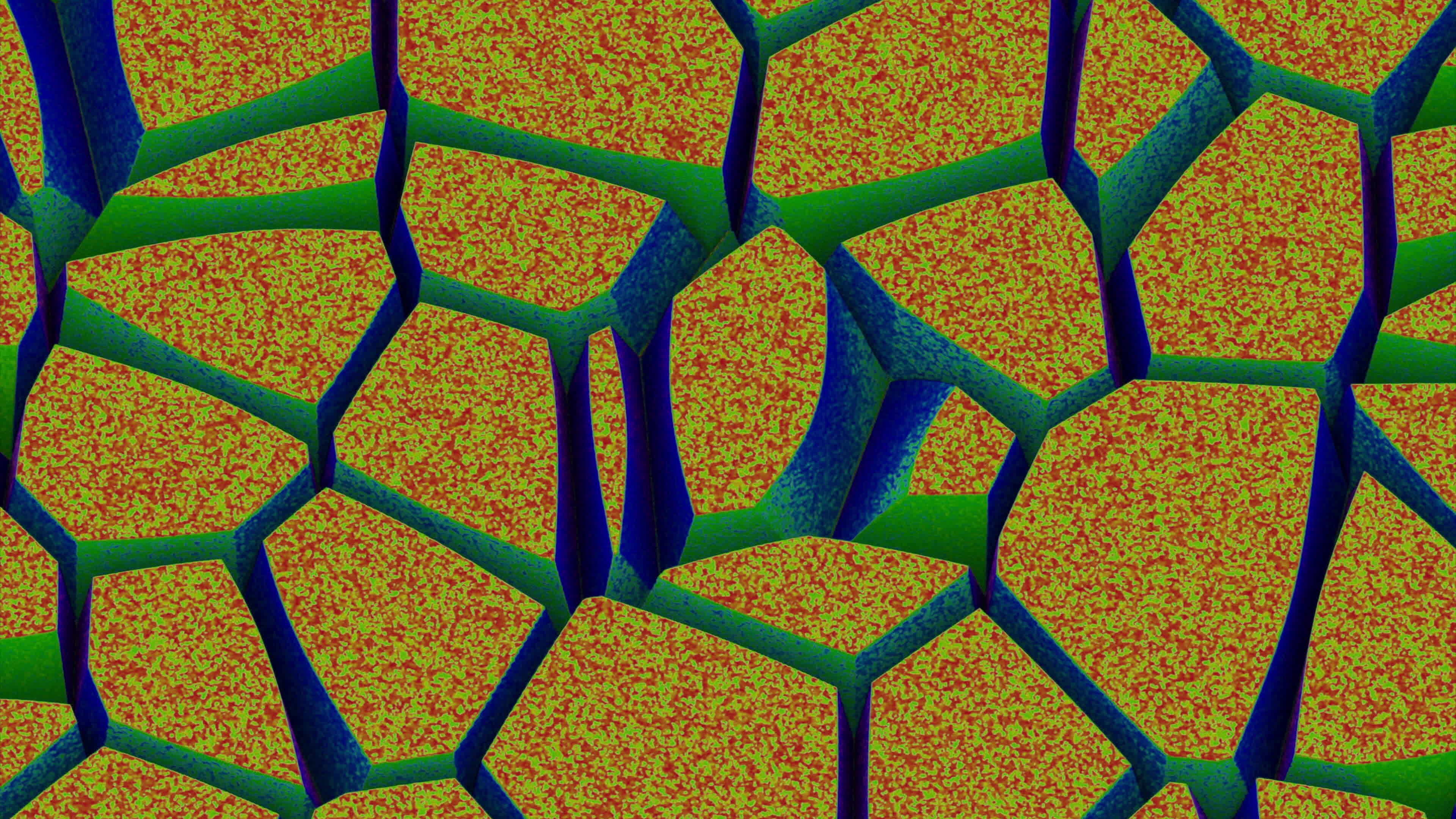 Abstract Background With The Movement Of Cells Design Moving Colorful Cells Under Microscope
