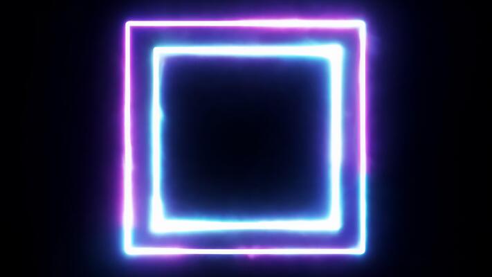 Neon Animated Frame Stock Video Footage for Free Download