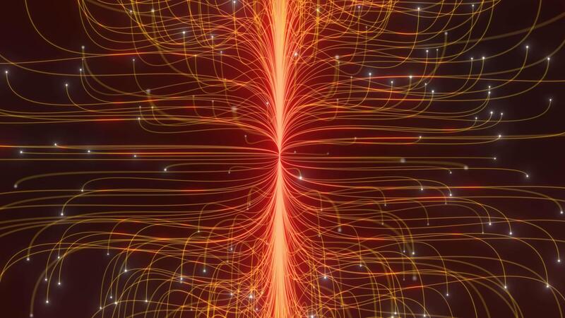 Abstract Background With Particles Network Ai Line Circuit Technology