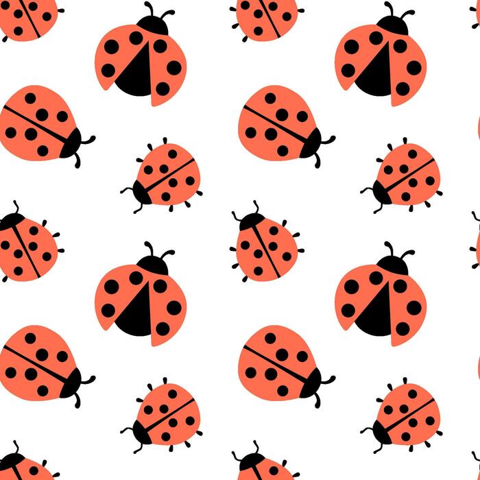 Ladybug Seamless Vector Art, Icons, and Graphics for Free Download