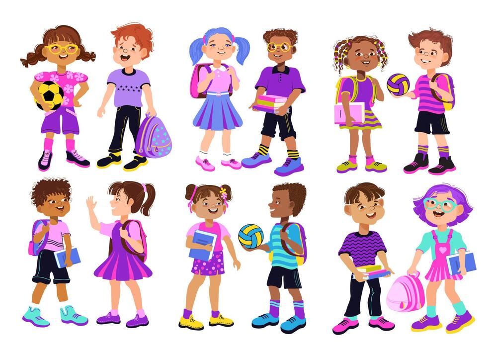 School Kids Clipart Vector Art, Icons, and Graphics for Free Download