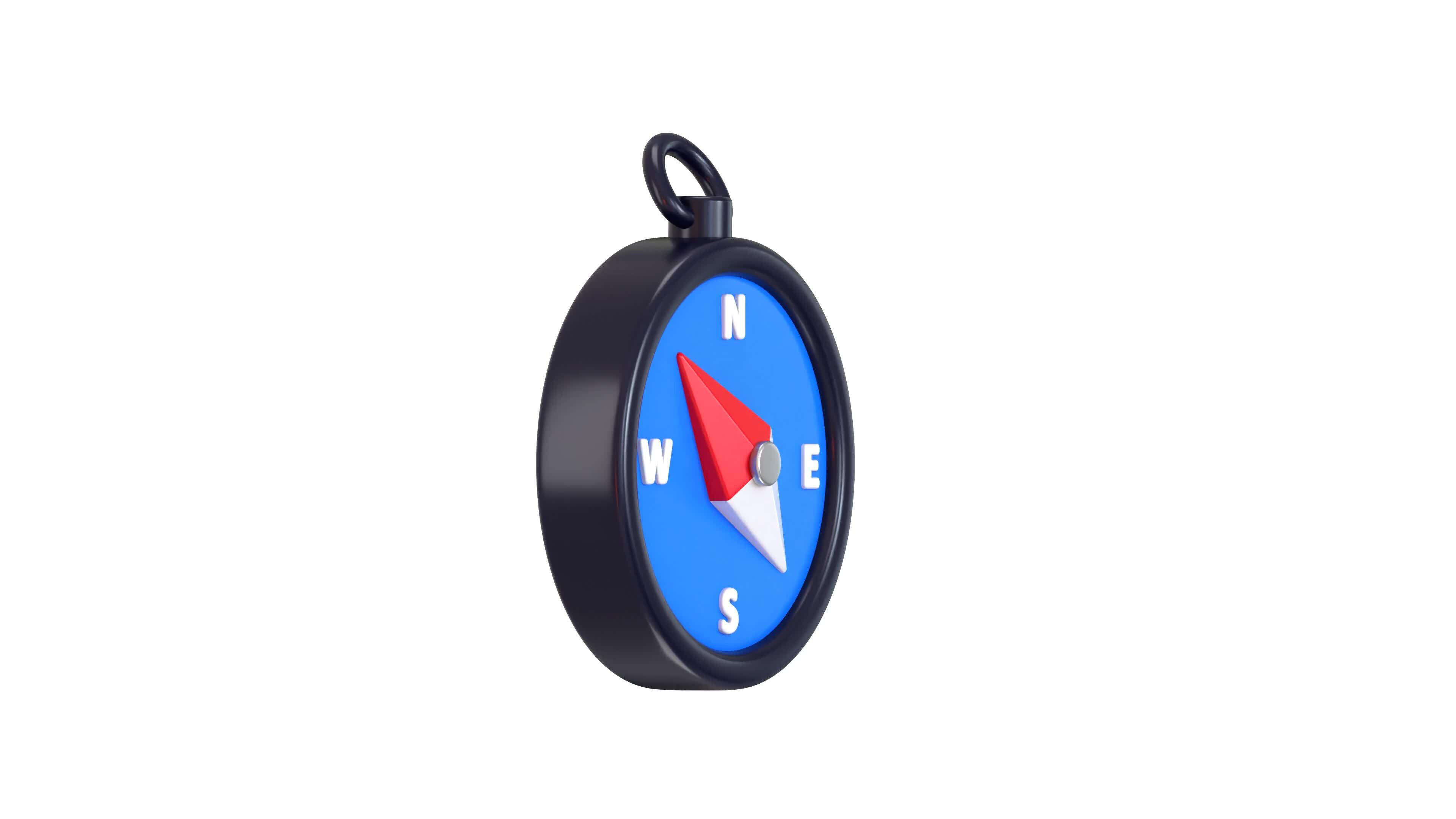 3d Compass Animation Concept Of Location Direction Map Navigation Compass Icon Animation