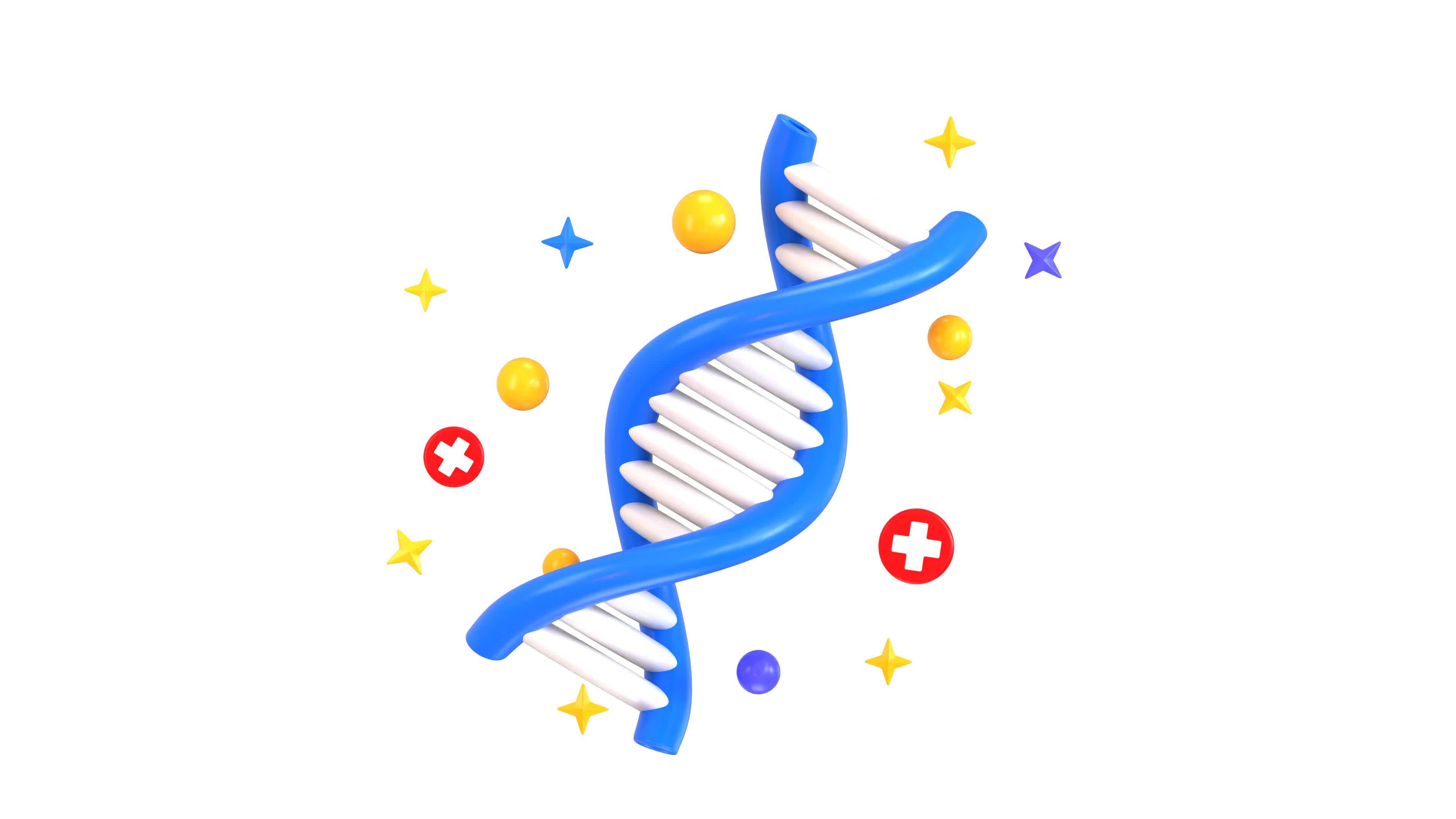 3d DNA Chain Spinning animation 49478518 Stock Video at Vecteezy