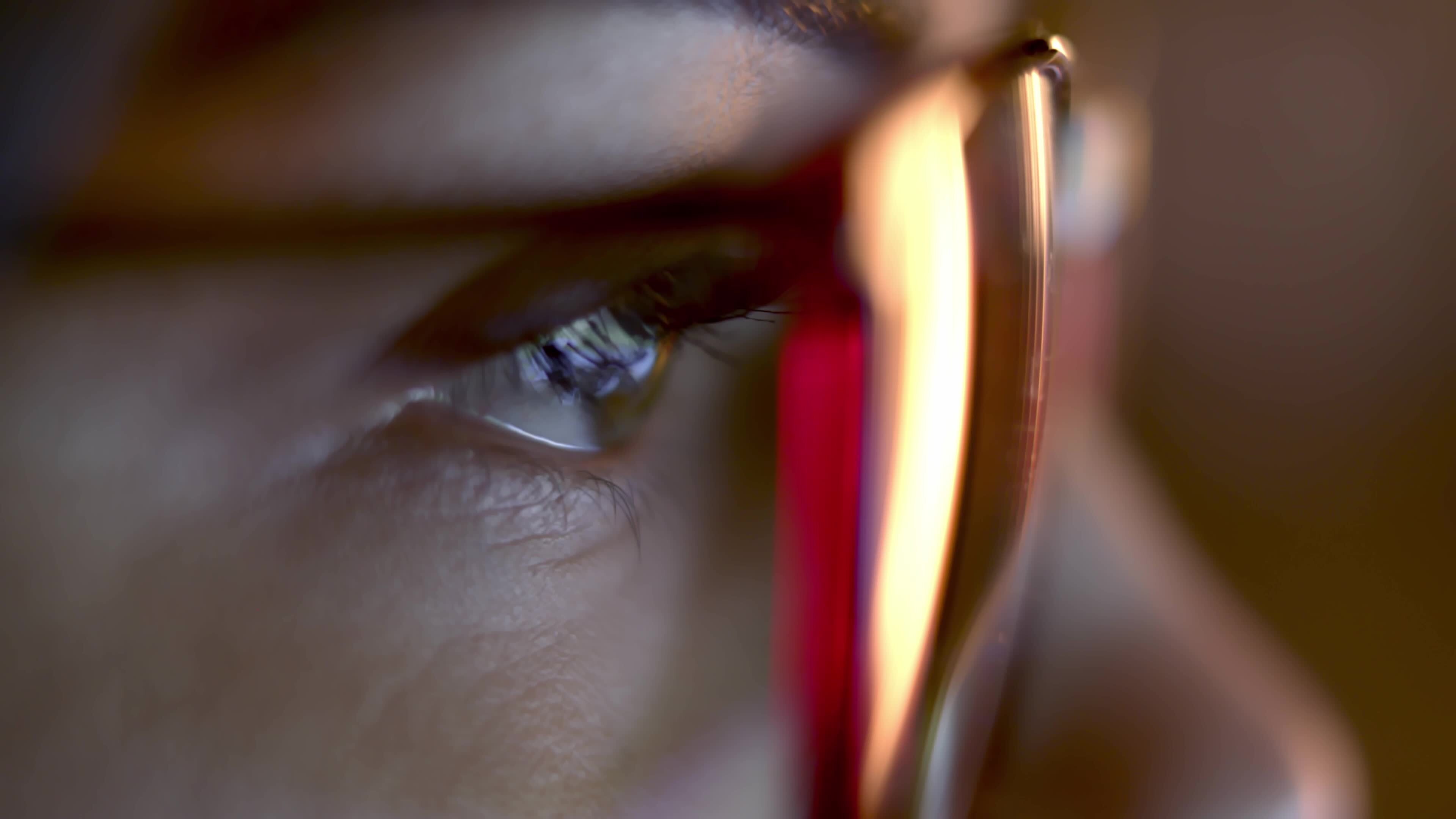 Close Up Of A Developer In Glasses Intensely Working On A Computer Reflections Of Code And