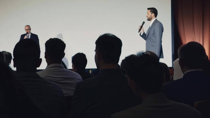 Seminar diverse group of young people students listening lecture ...