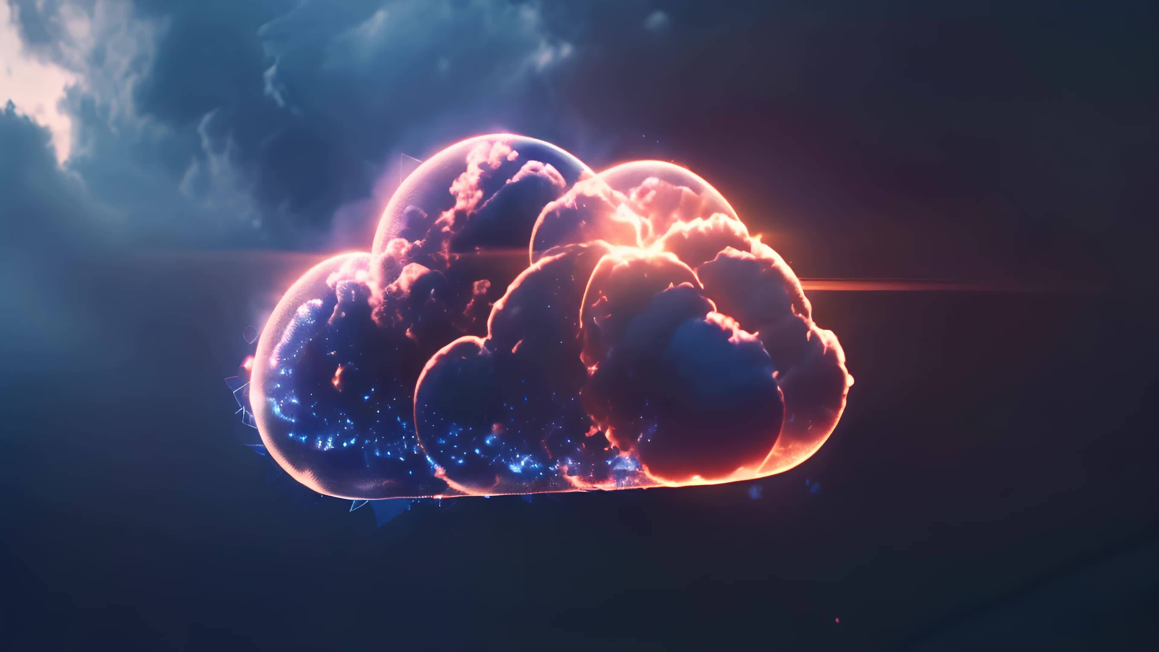 Cloud Computing Network Safe Encrypted Storage Personal Data Protection Verified Technology