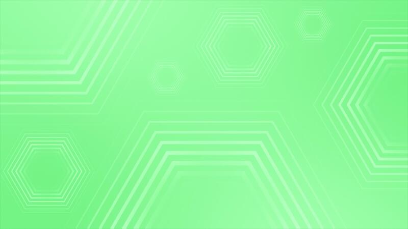 Green Color Repeating Hexagonal Shapes Complex Geometrical Loop Able