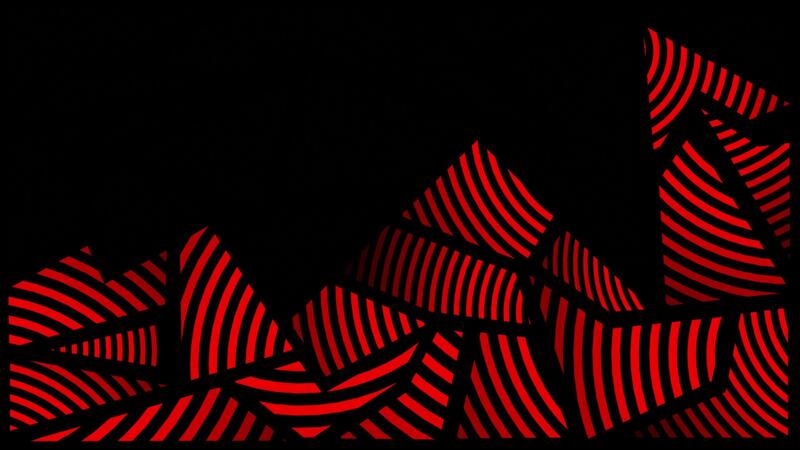 Red Repeating Lines Complex Pattern Abstract Design On Black Background Futuristic Dark Loop